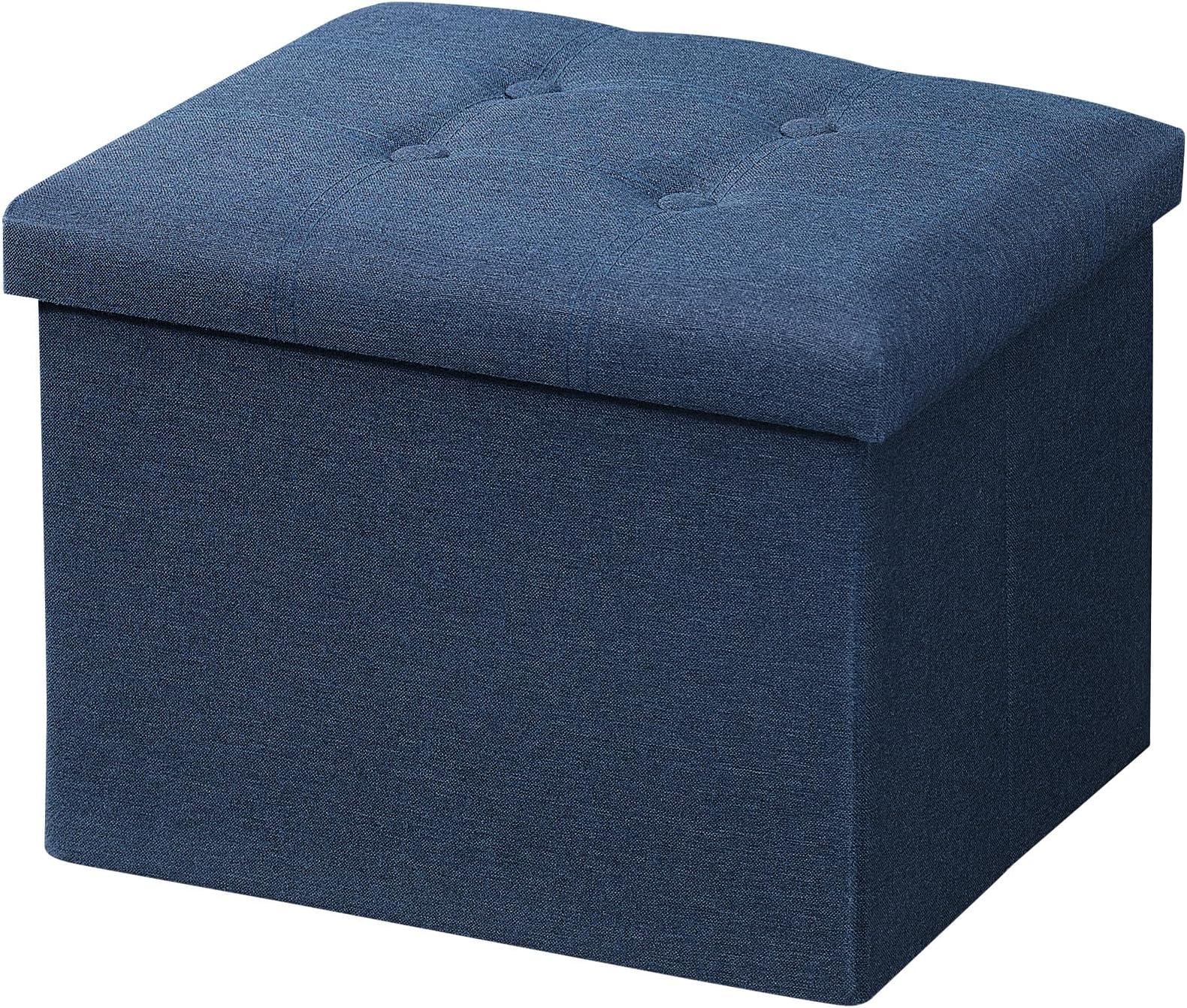 Amazon.com: AmasSmile Storage Ottoman Folding Foot Rest Stool, 17 inch ...