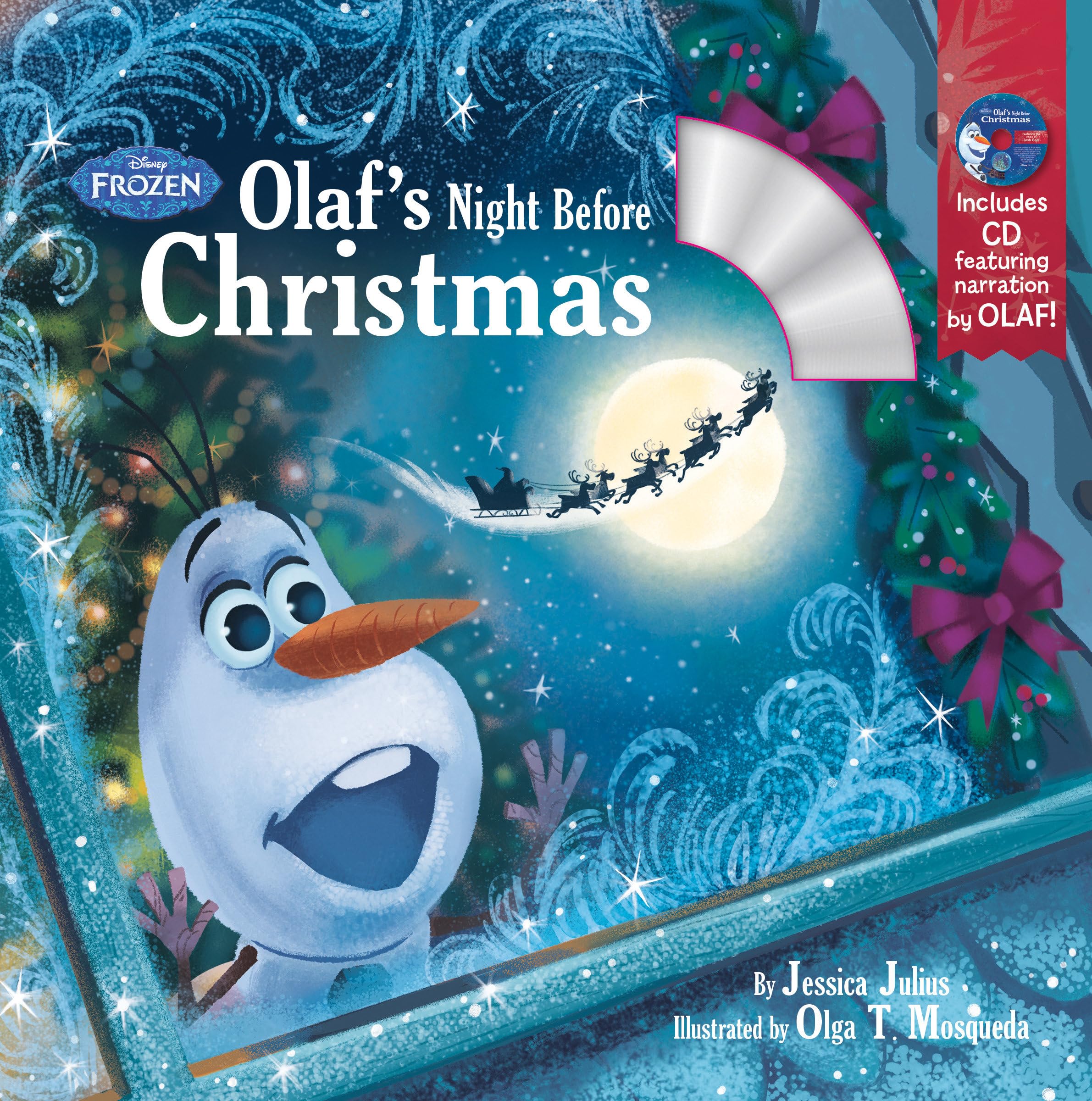 Amazon | Olaf's Night Before Christmas Book & CD (Disney Frozen ...