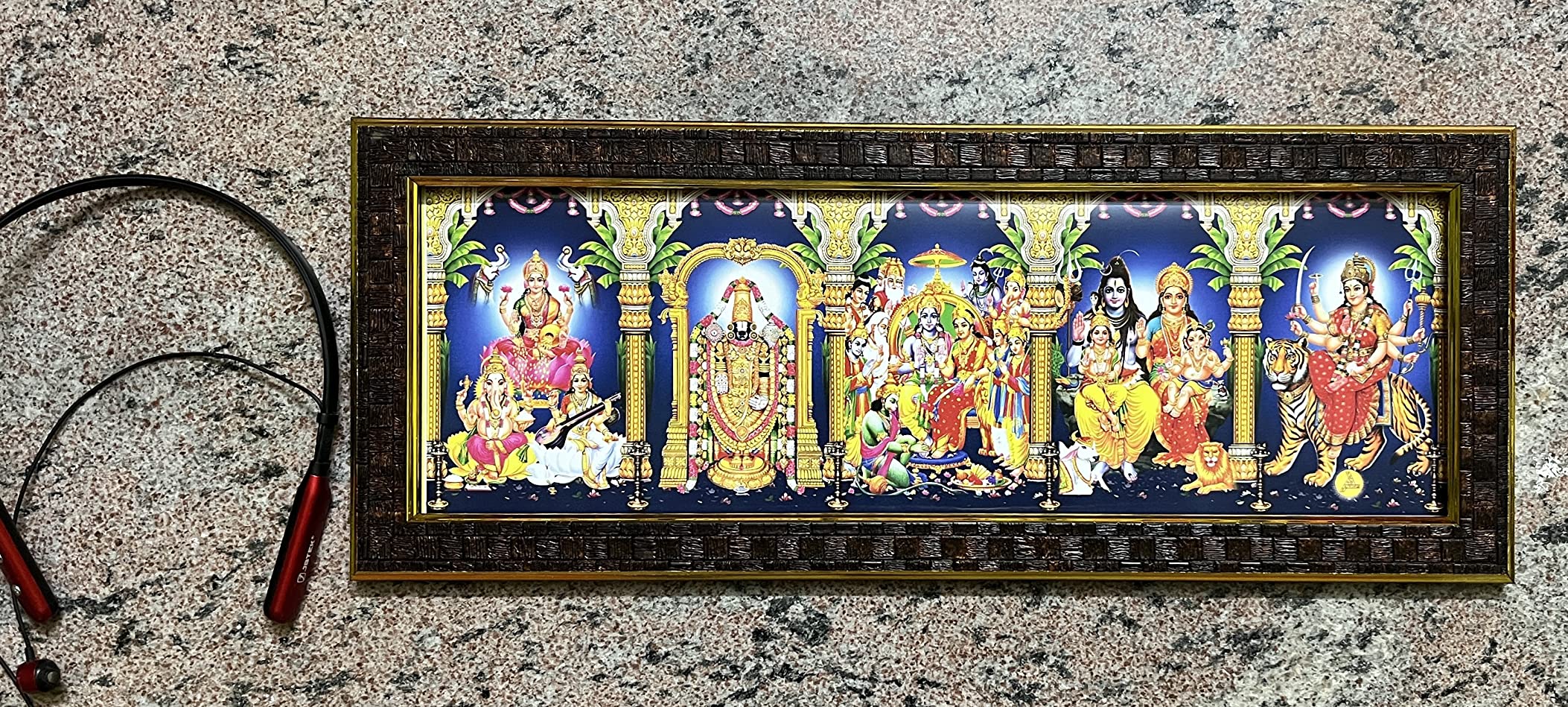 Engineered Wood Five In One Gods Photo Frame For Pooja|Photo Frame Of ...