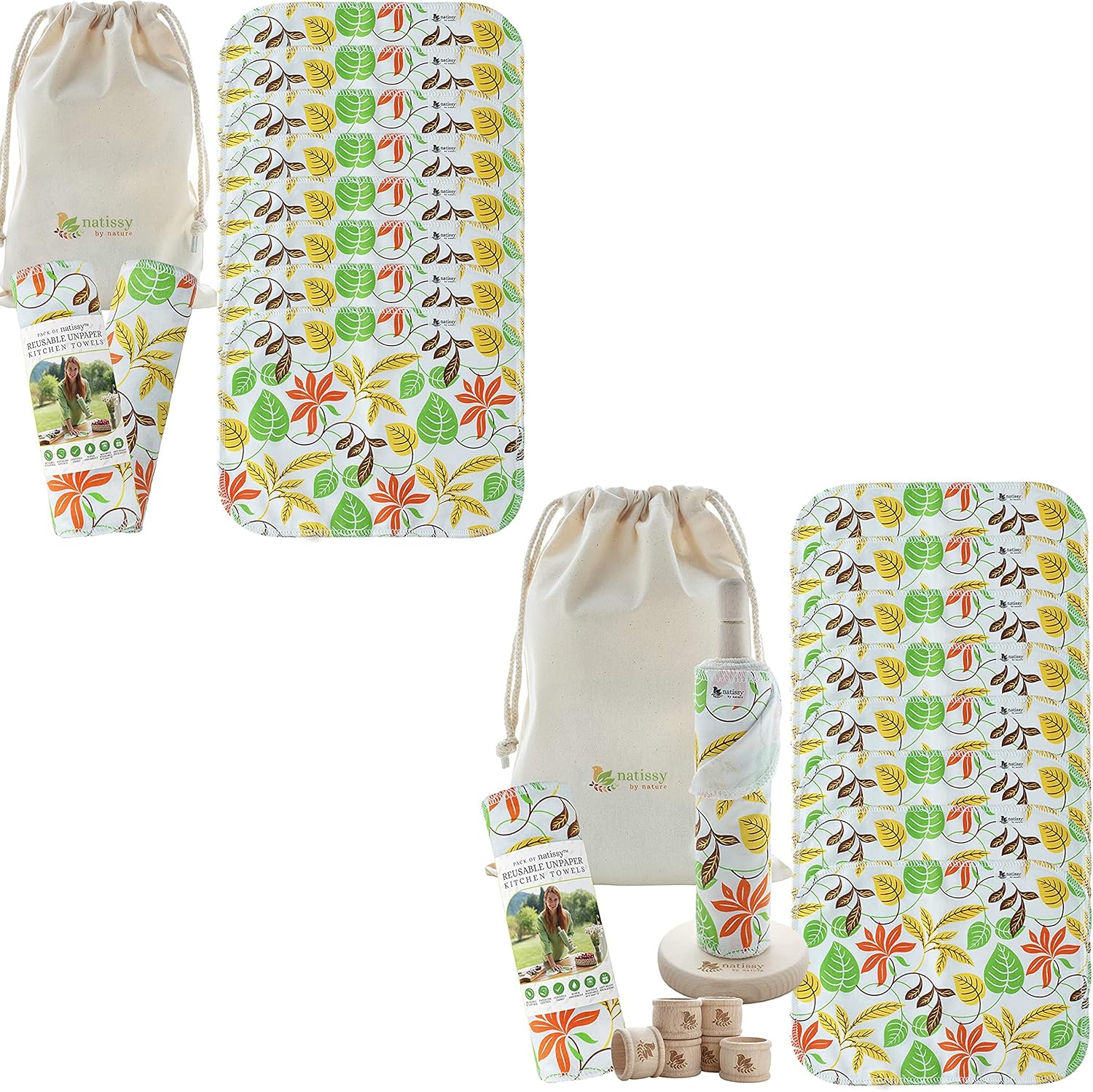 Amazon.com: Paperless Paper Towels, 10-Pack Organic Cotton Reusable ...