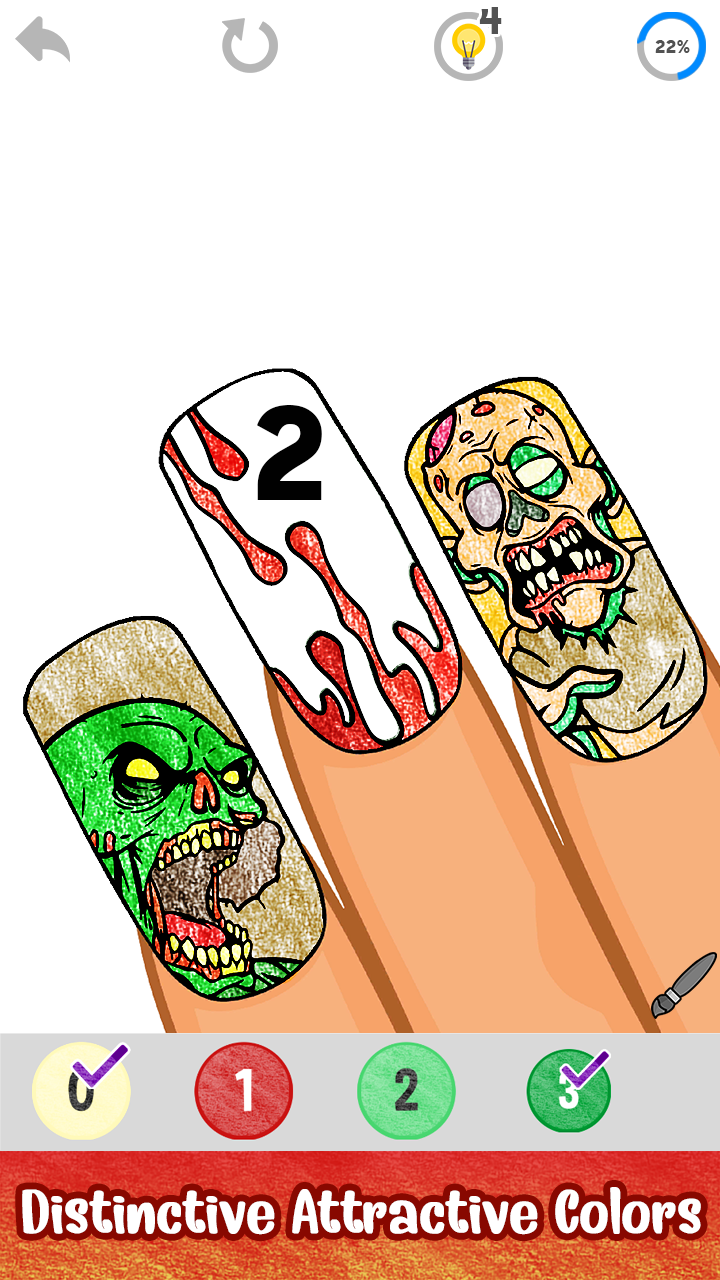 Halloween Nails Color by Number - Girls Paint + Glitter + Crayon + Oil ...