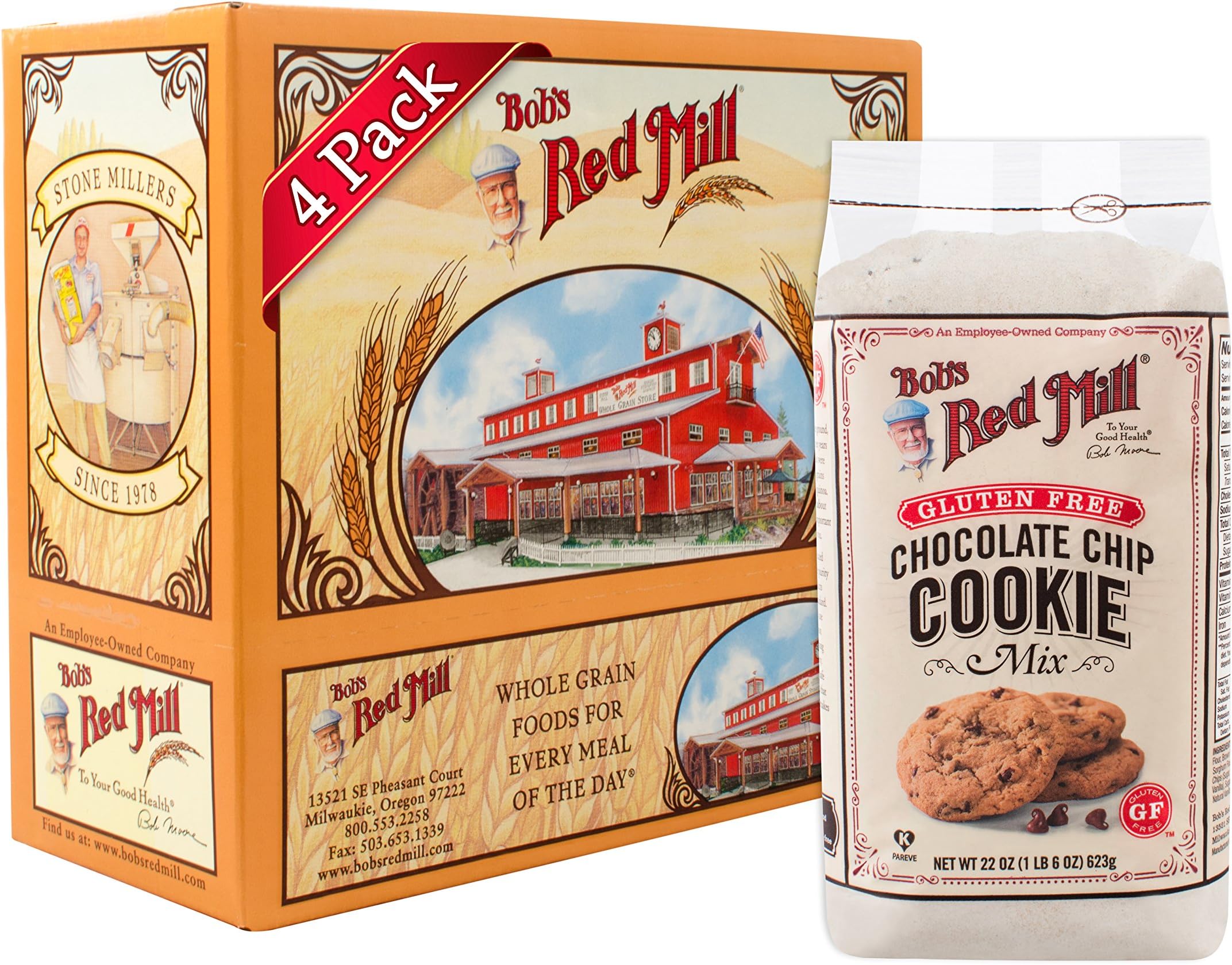 Amazon.com : Bob's Red Mill Gluten Free Chocolate Chip Cookie Mix, 22 ...