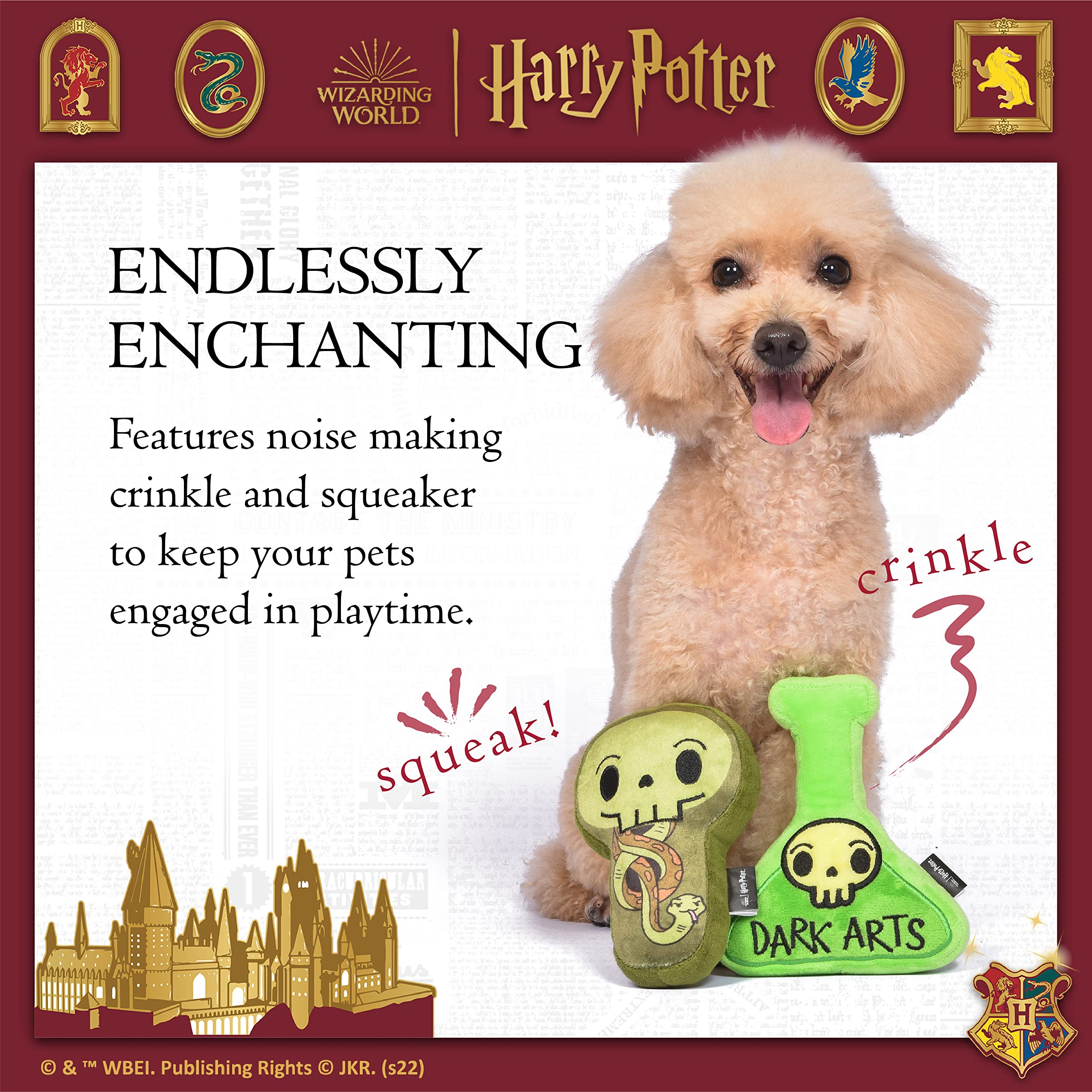 Snapklik.com : 2 Piece Dog Toy Set 6" Potion Plush Figure Toy And Snake ...