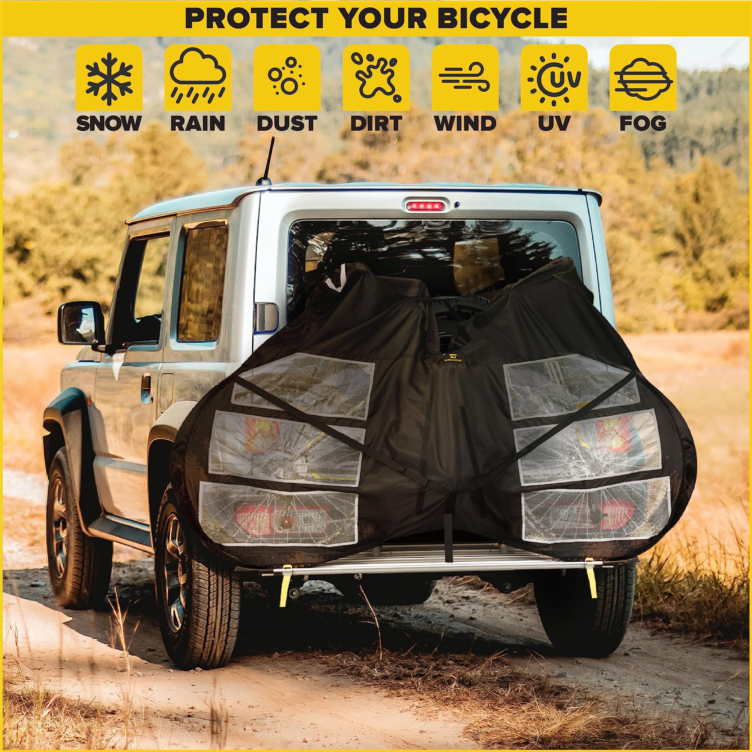 Ultraverse Bike Rack Cover for 2, 3 and 4 Bicycles for Transportation ...