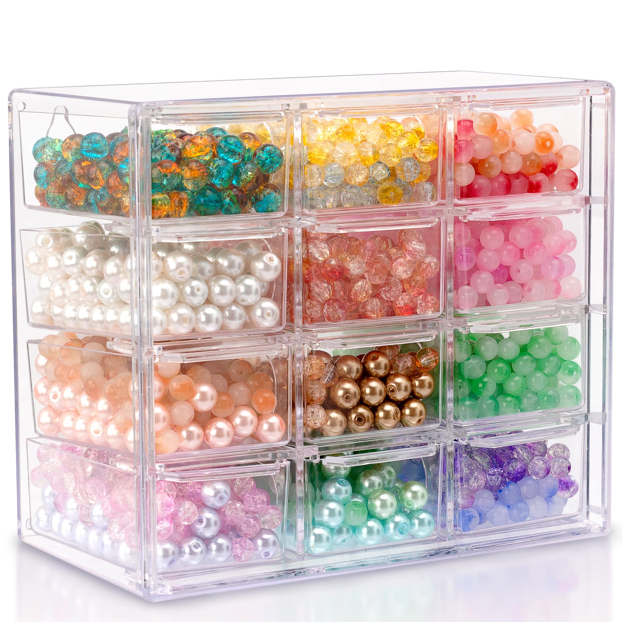 Amazon.com: JOYMOMO Bead Storage Organizer Box with 12 Grids Clear ...