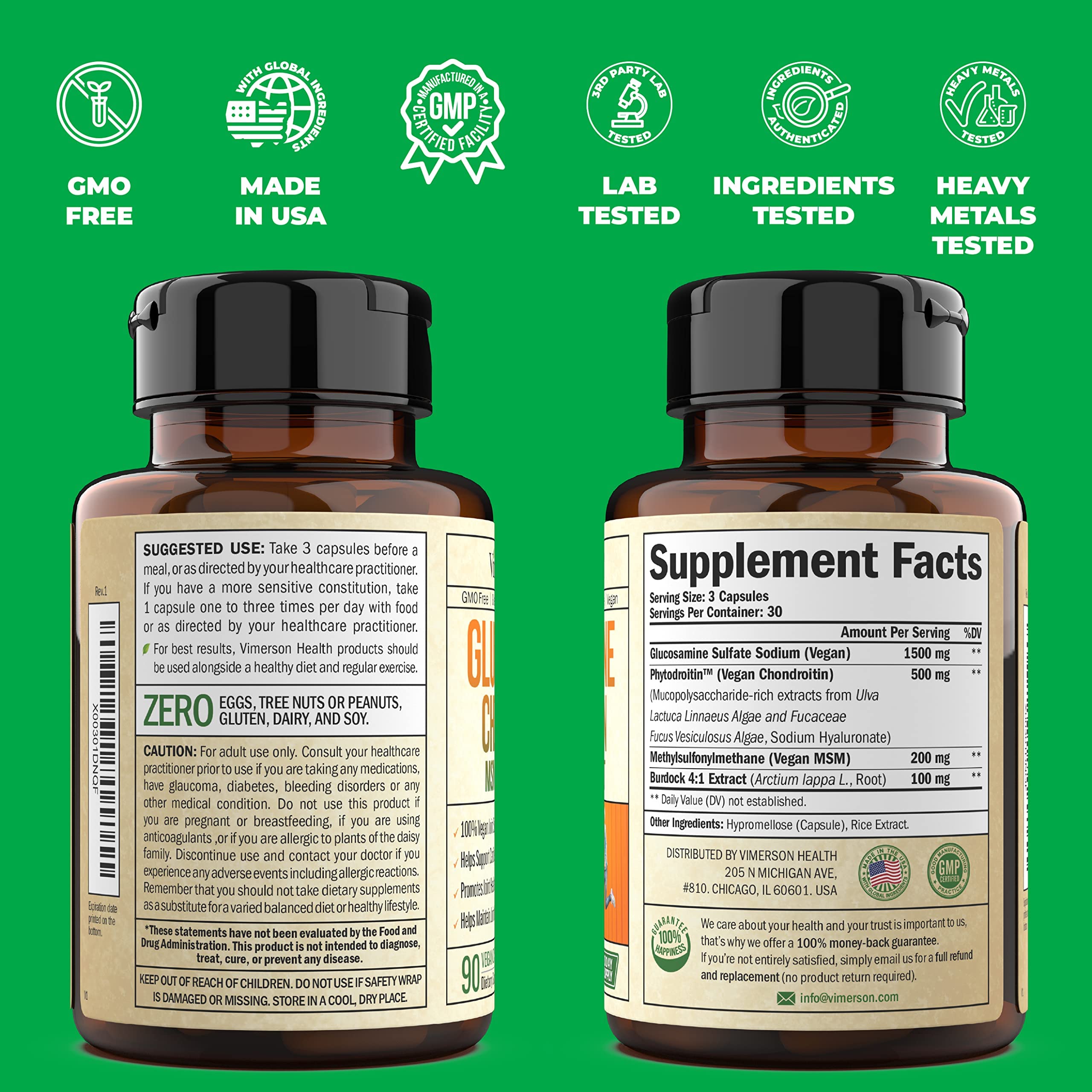 Snapklik.com : Vegan Glucosamine Chondroitin MSM - 100% Vegan Joint ...