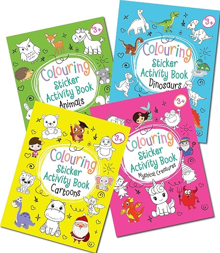 Buy Pegasus Sticker Book for Kids | Colouring Sticker Books| coloring ...