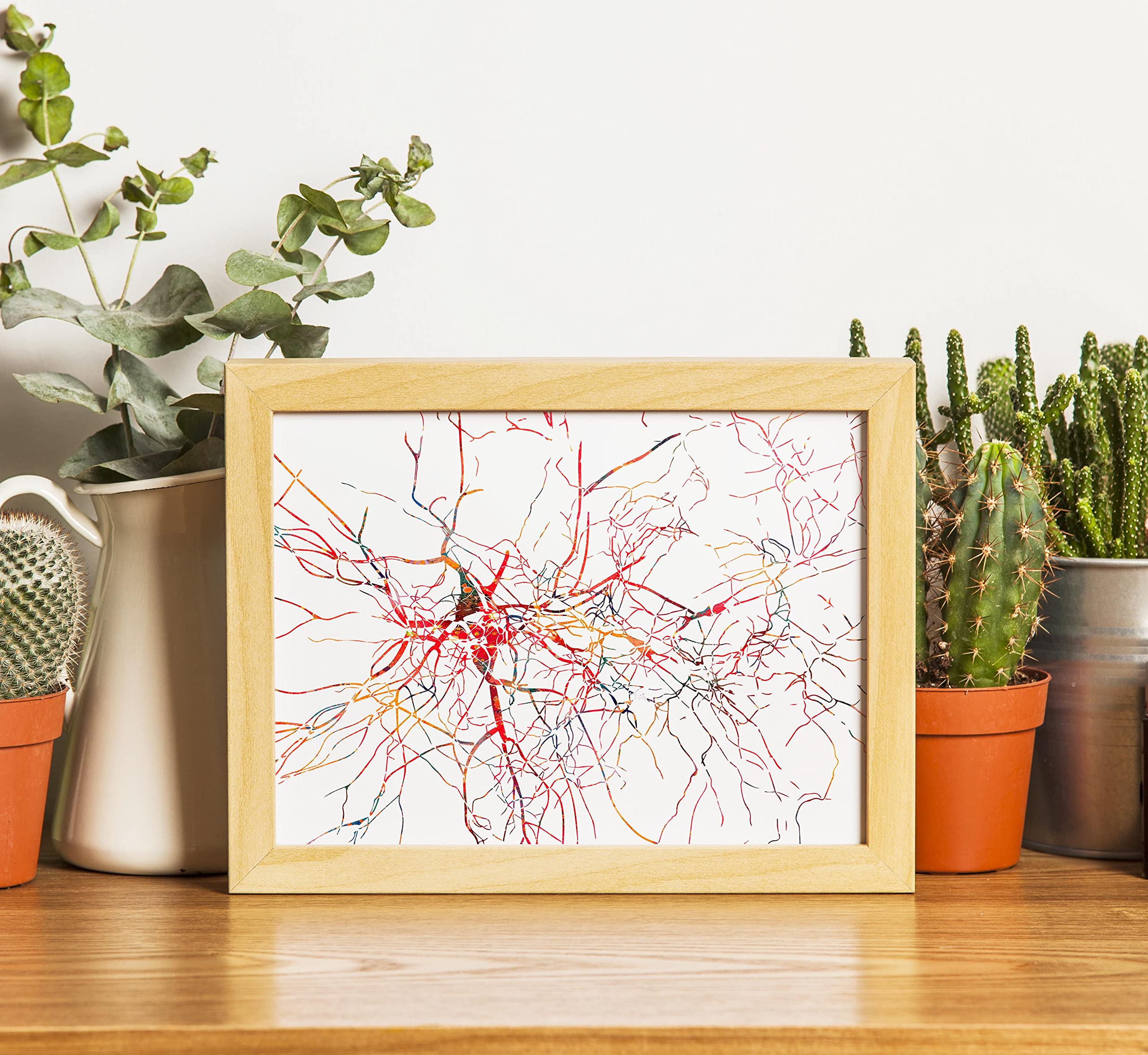 Buy Neural Network Watercolor Art Print Cortical Neurons Brain Cells ...