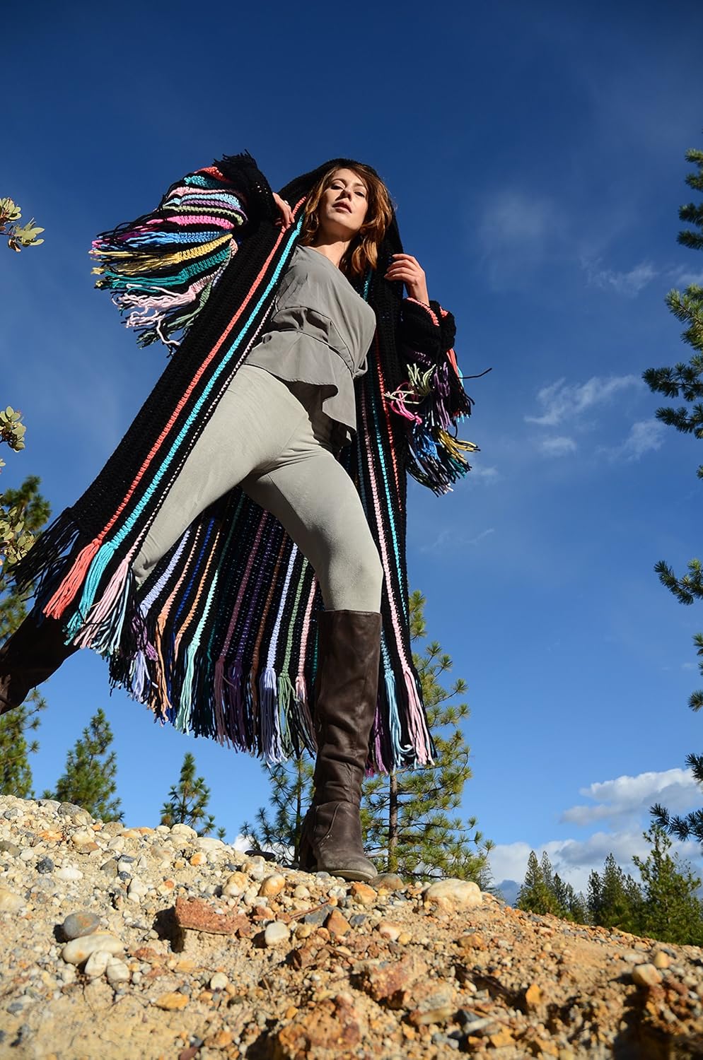 Amazon.com: Rainbow Robe Hand Crochet Upcycled Chic : Handmade Products