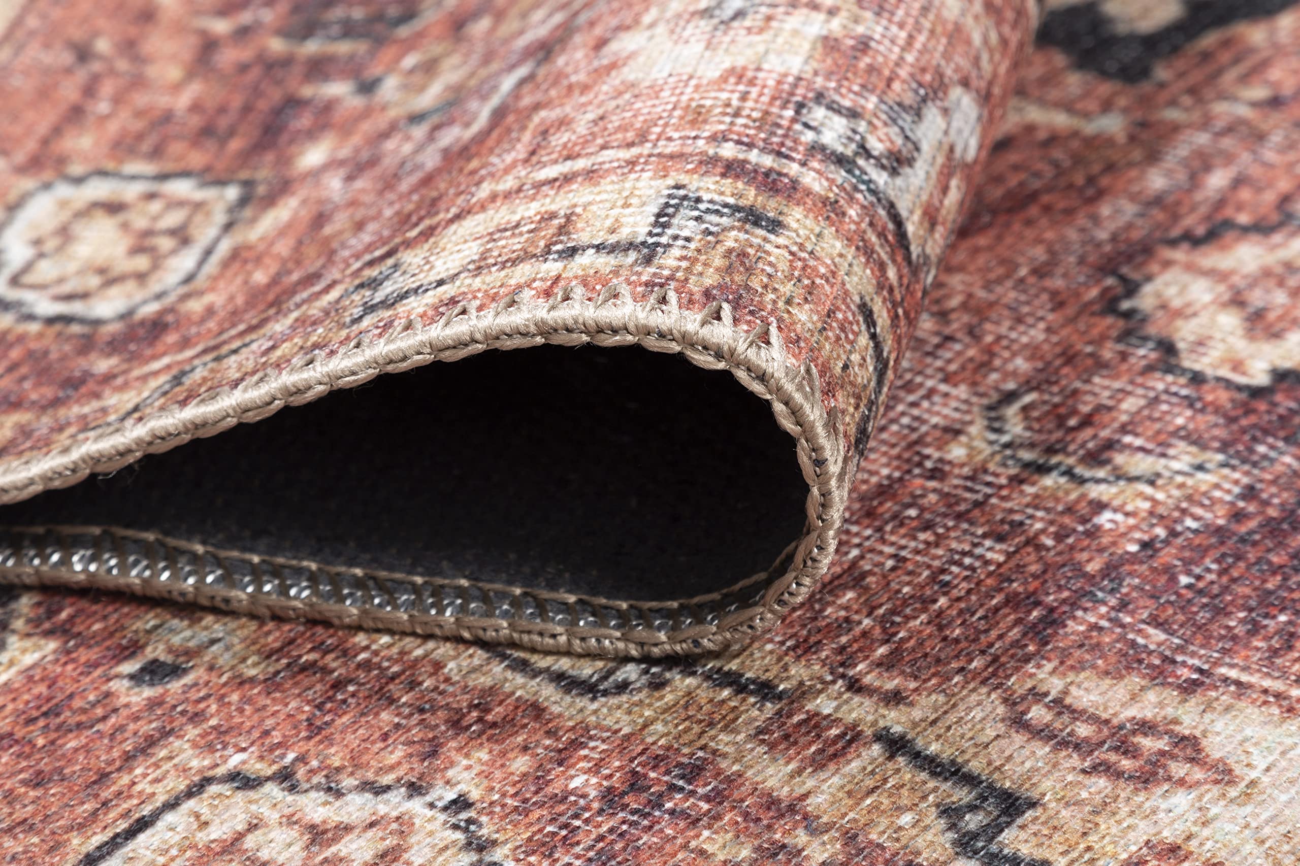 Adiva Rugs Machine Washable and Wipe Clean Area Rug, Living Room Rugs ...