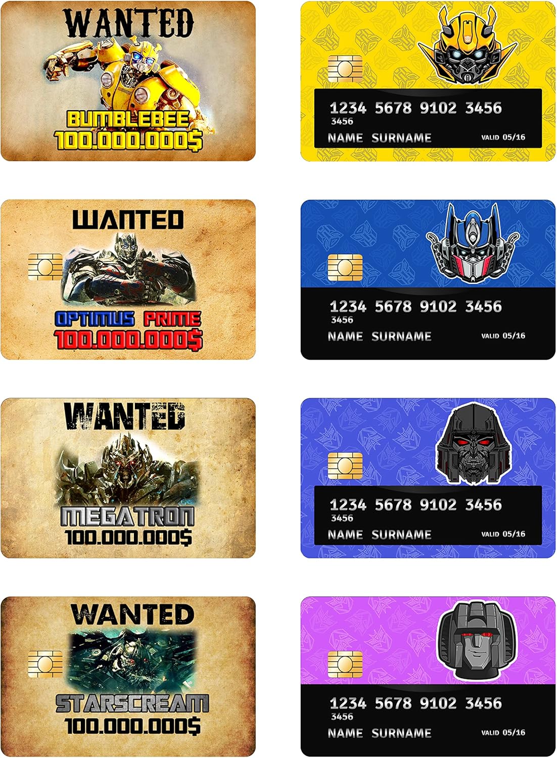 Amazon.com: Card Stickers Bank Debit Credit Slim Waterproof Vinyl Cover ...