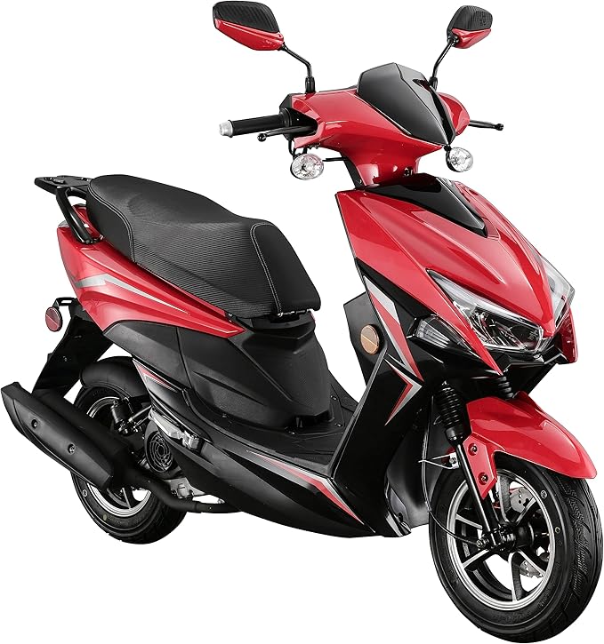 Amazon.com: HHH Scooter X18 150cc Moped Street Gas 150cc Scooter Moped ...