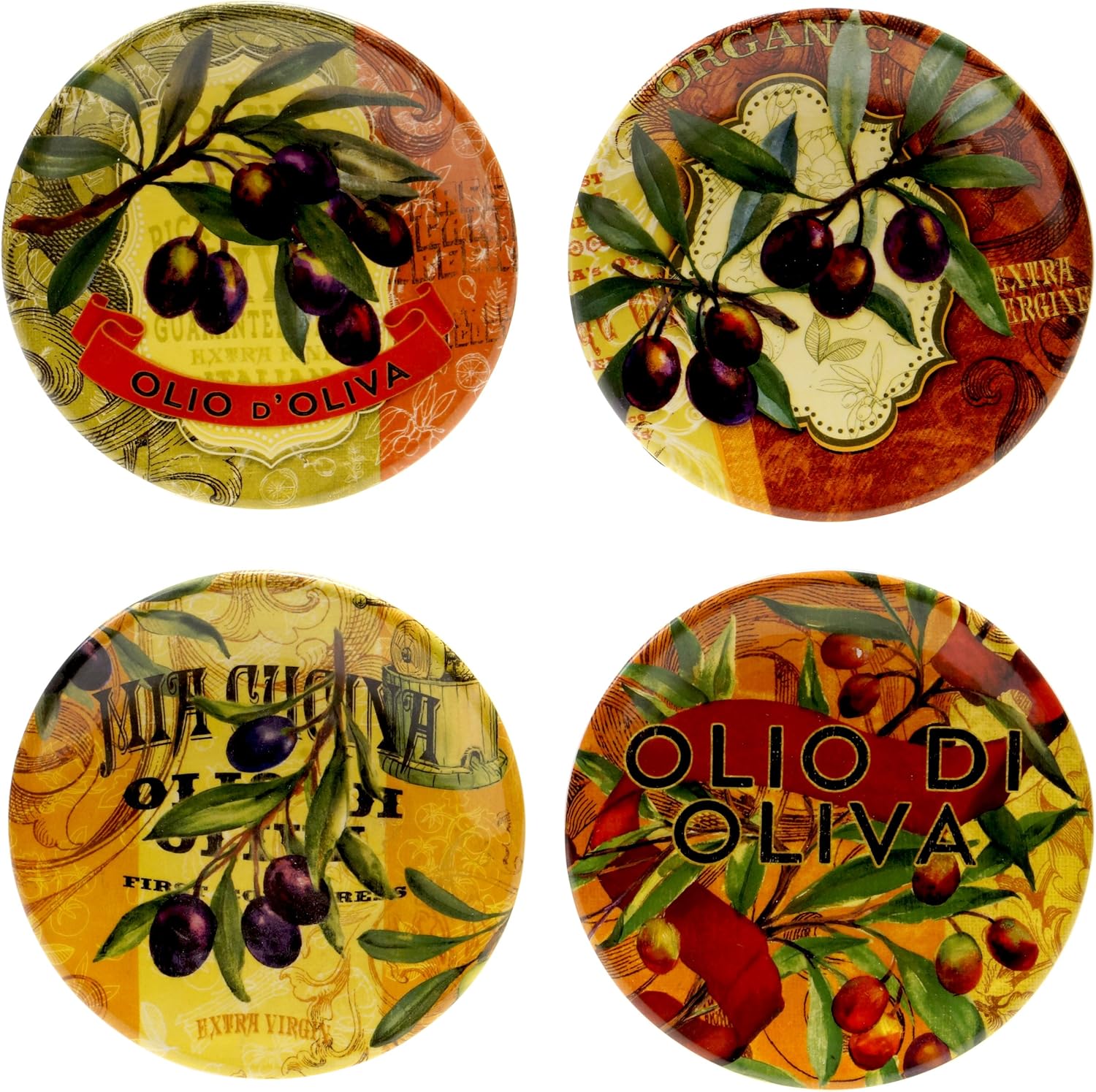 Amazon.com | Certified International Olio Di Oliva Canape Plate, 6-Inch ...