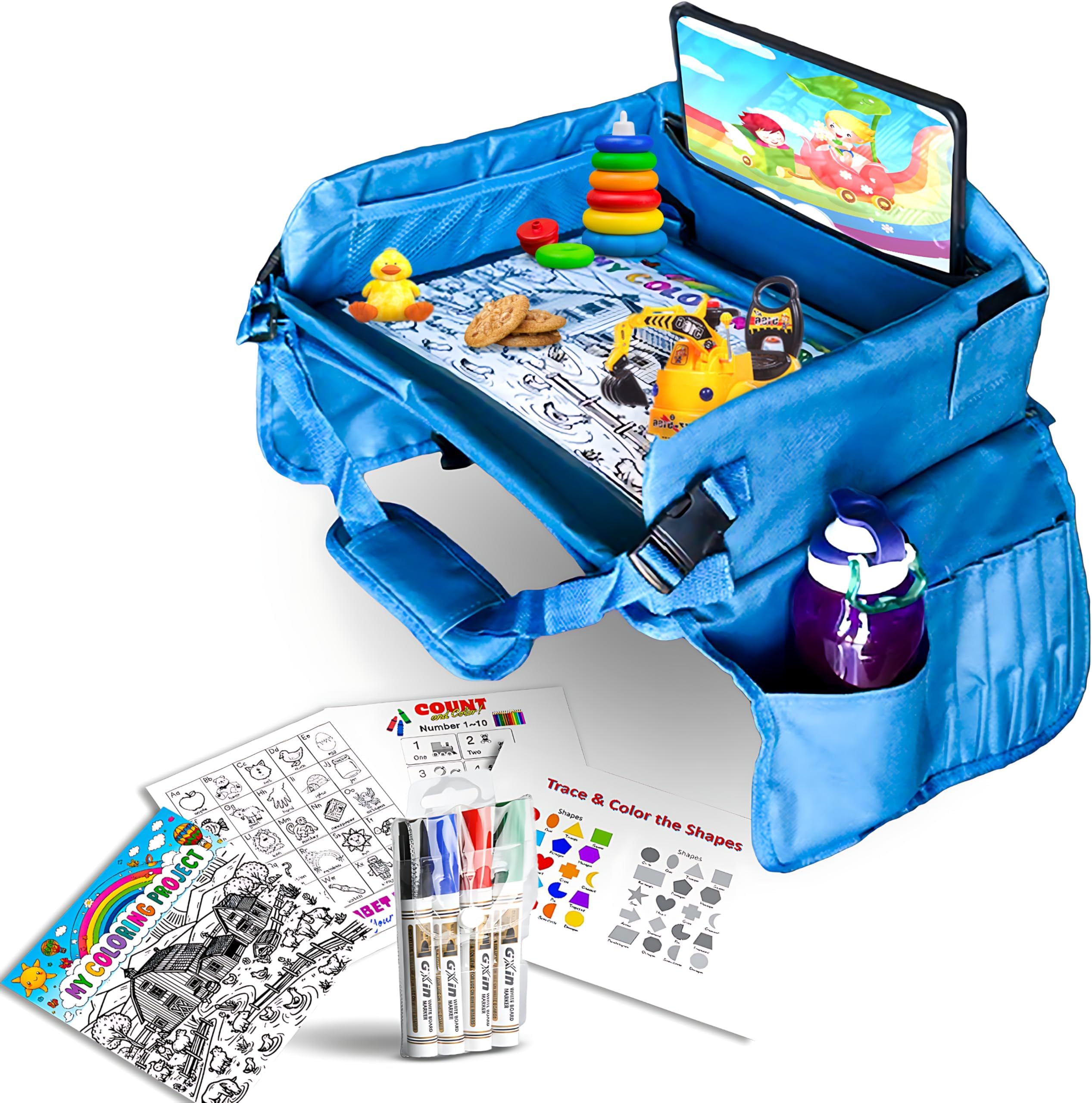 Amazon.com: Kids Travel Tray for Car - Travel Tray for Kids Car Seat ...
