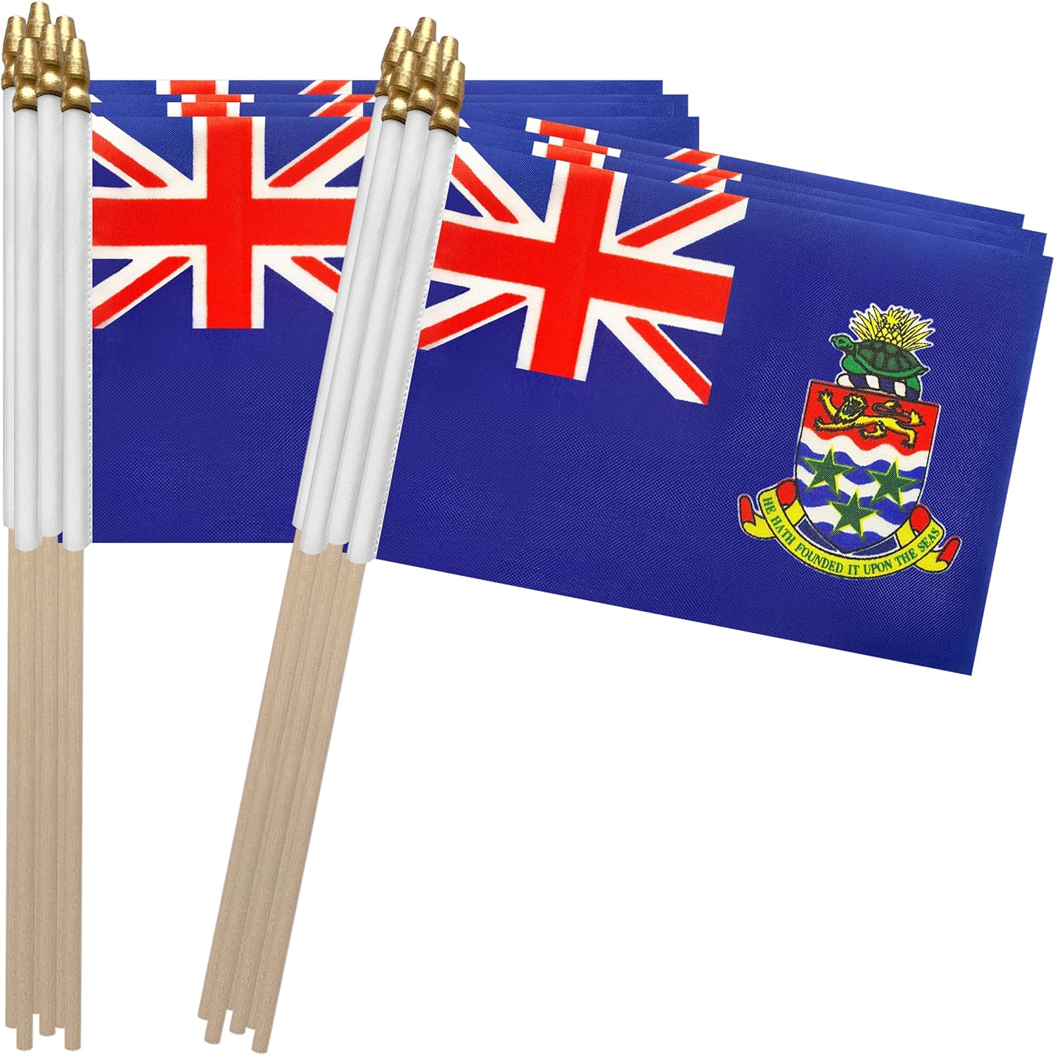 Amazon.com : TSMD Cayman Islands Stick Flag Caymanian Small Mini Hand ...