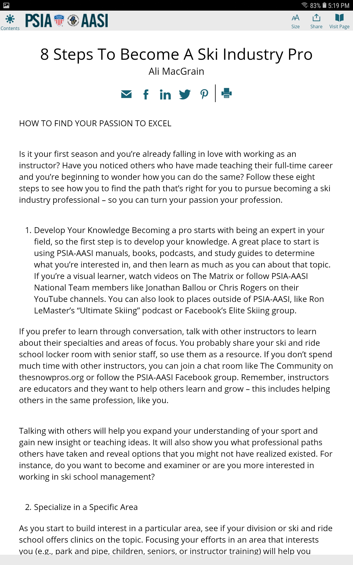 PSIA AASI Snow Pro Library - App on Amazon Appstore