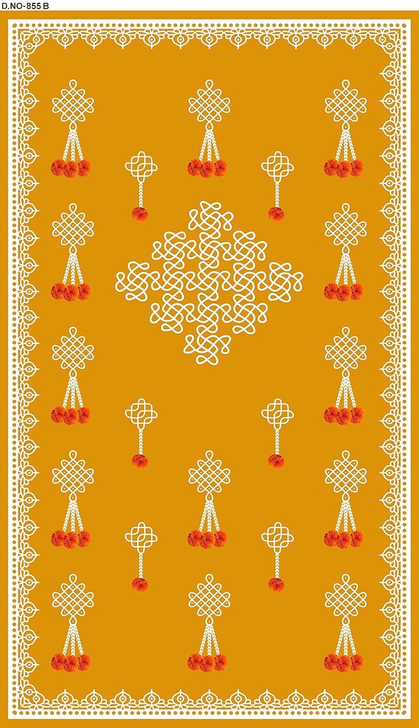 Buy TENTINDIA YELLOW HANGING YELLOW FLOWER WITH MUGGU DESIGN Backdrop ...