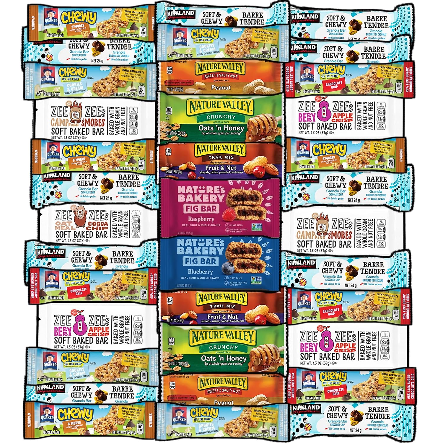 Amazon.com : CRAVEBOX Granola Bars Variety Pack Bundle Assortment Snack ...