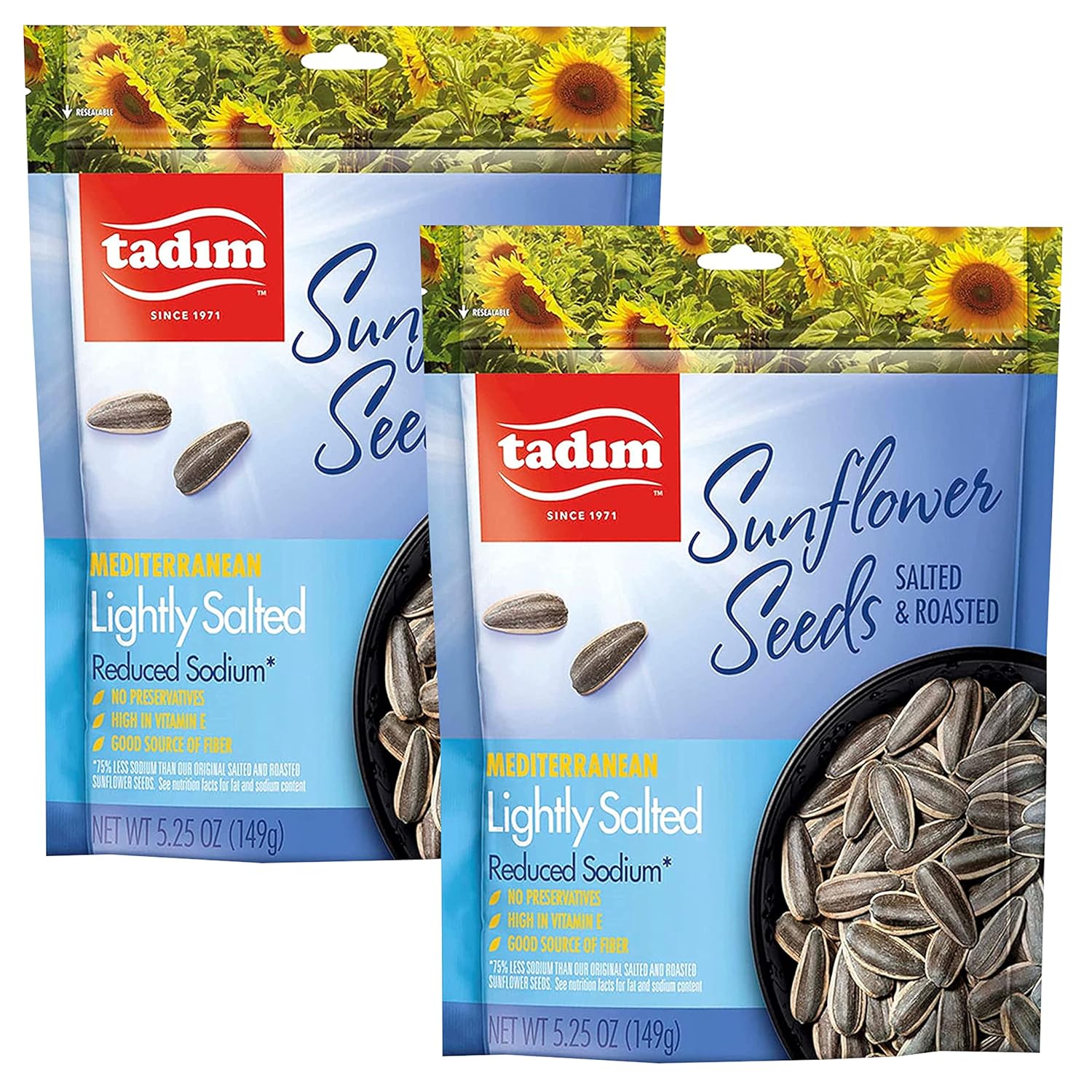 Amazon.com : Tadim Mediterranean Black Sunflower Seeds Lightly Salted ...