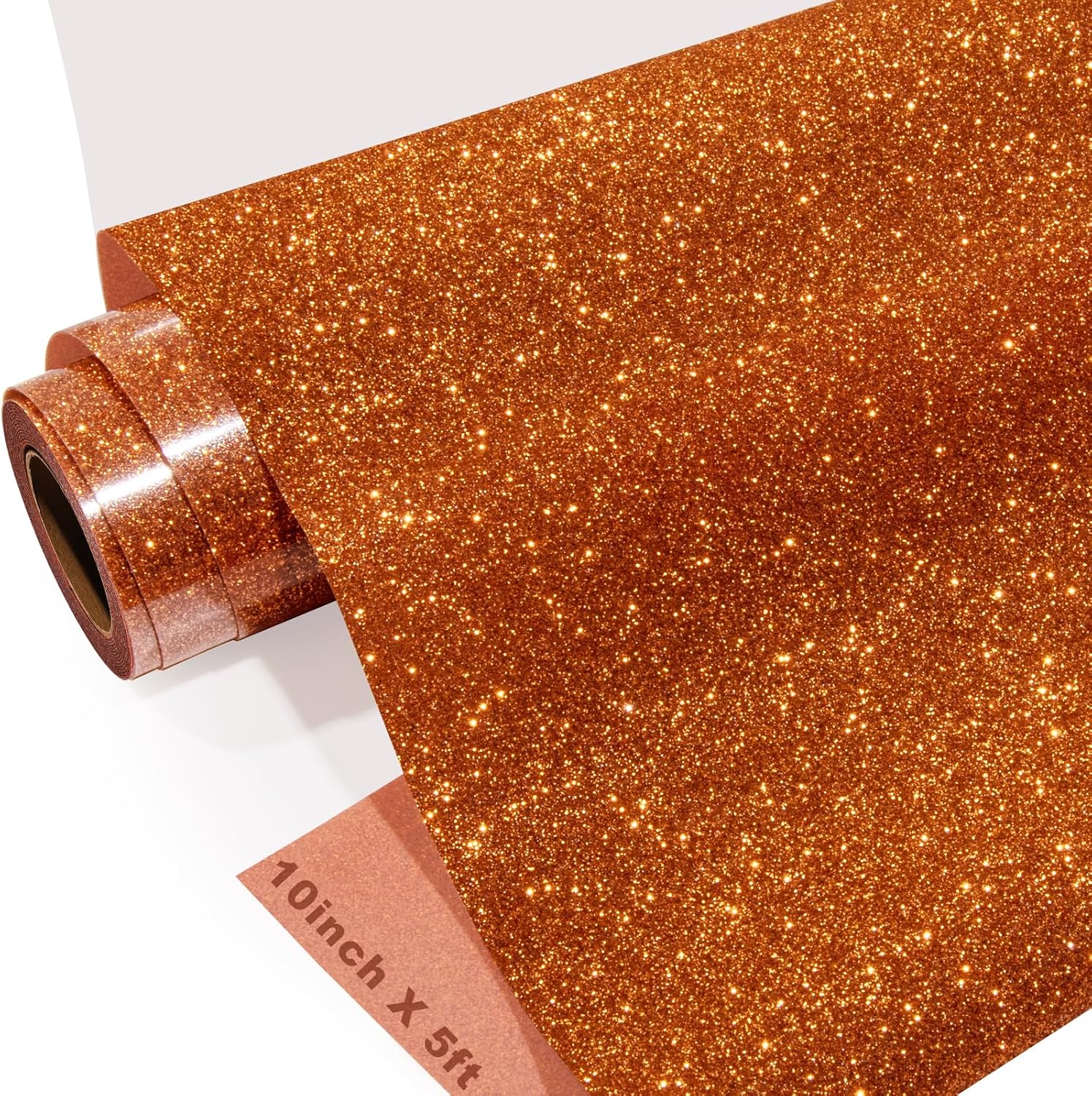 Amazon.com: GIRAFVINYL Copper Orange Glitter HTV Vinyl Heat Transfer ...