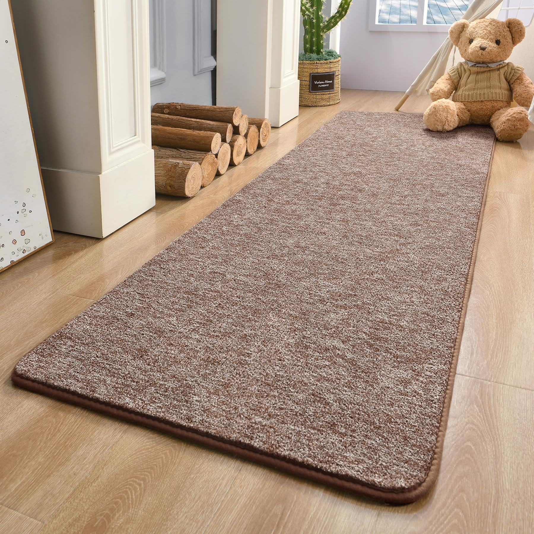 Amazon.com: Keeko Soft Hallway Runner Rug, 2x6 Brown Entryway Runner ...