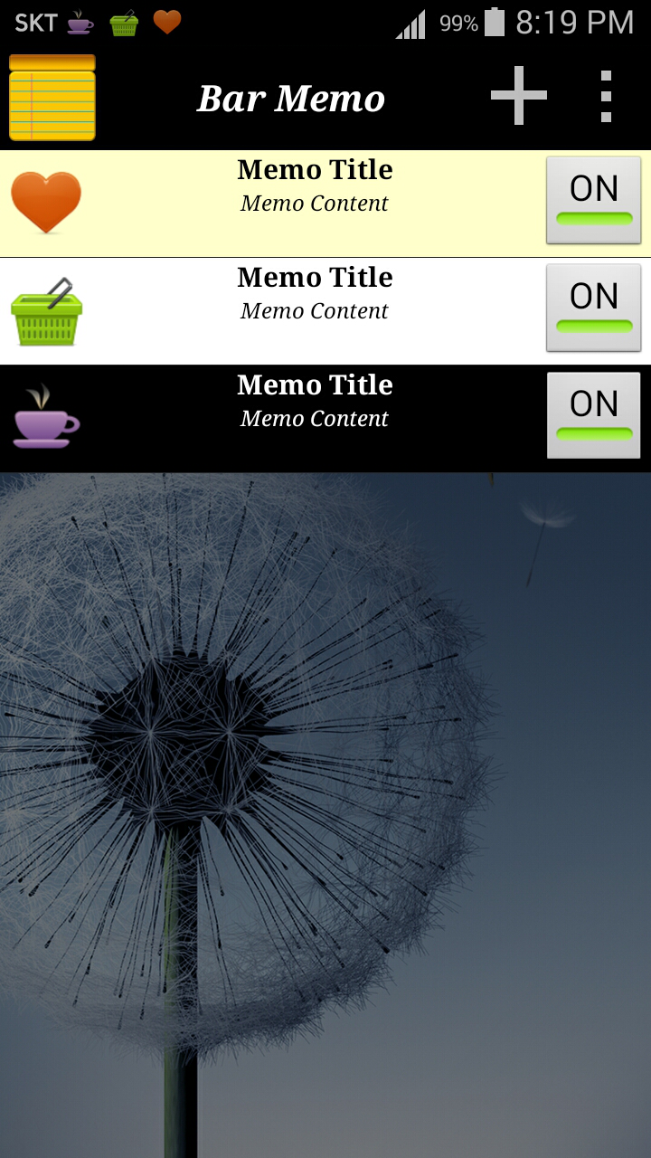 Simple Memo on status bar - App on Amazon Appstore