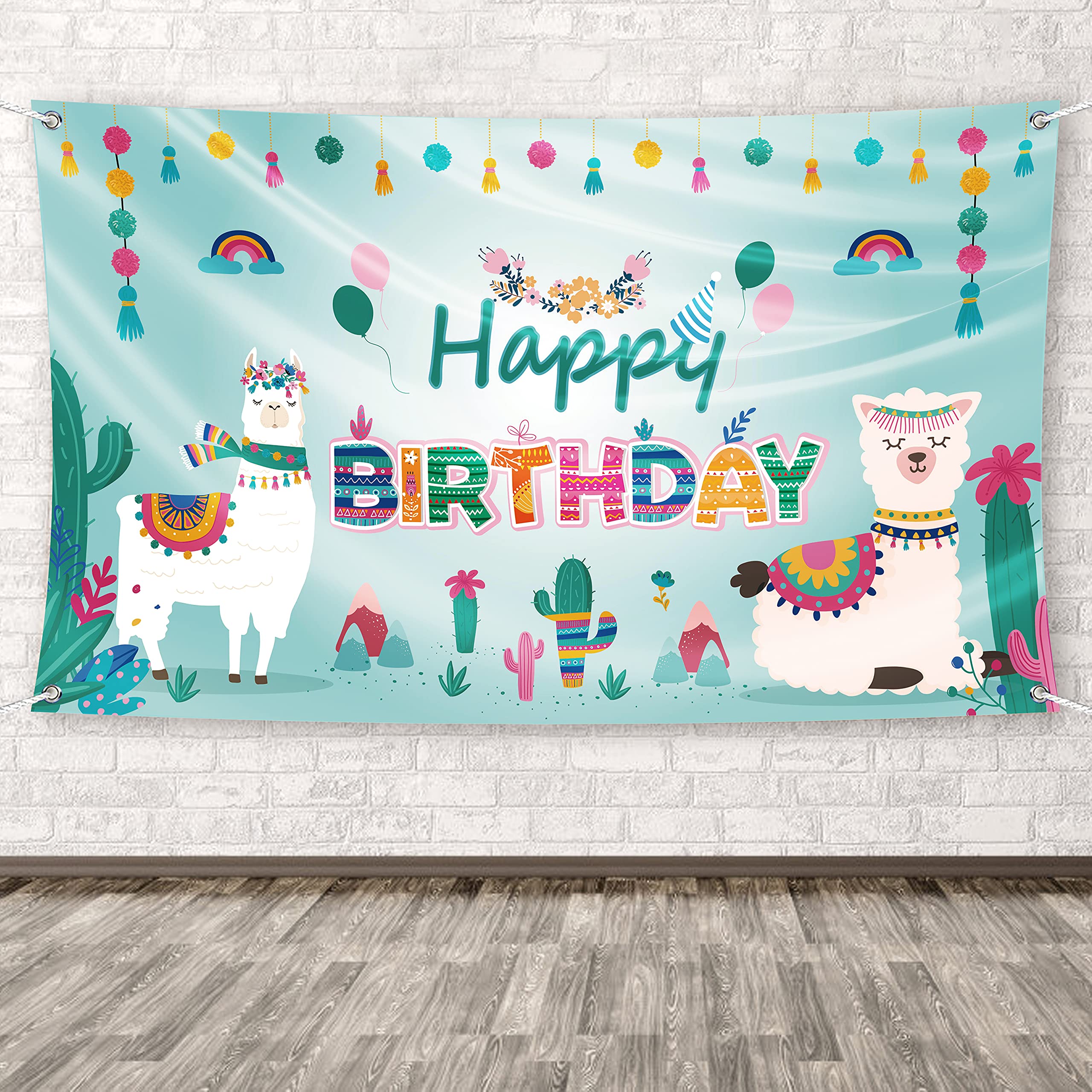 Buy Llama Alpaca Birthday Backdrop for Kids Boys Girl, Alpaca Happy ...