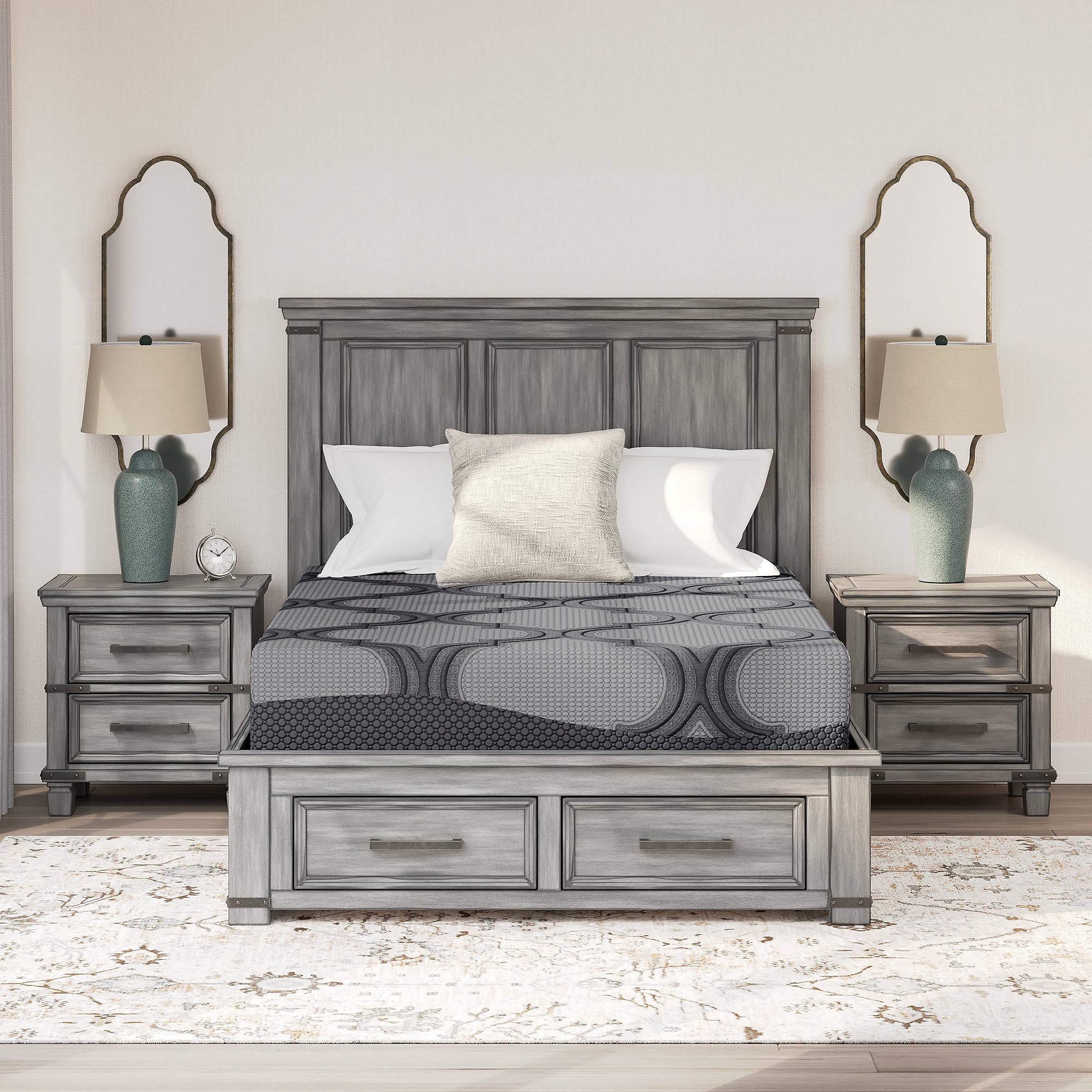 Signature Design by Ashley Queen Size 12 Inch Hybrid Mattress with ...