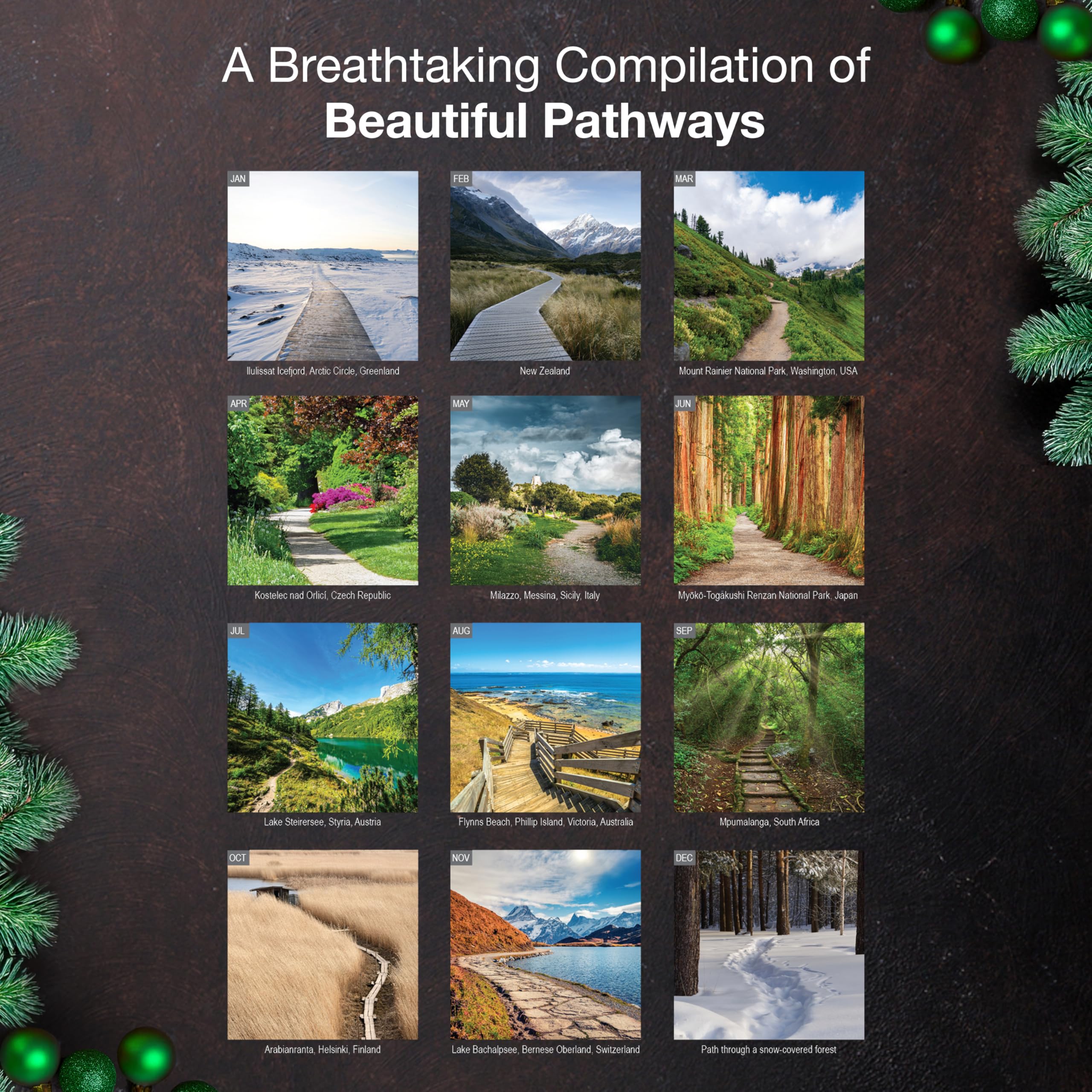 Snapklik.com : Pathways 2026 Mini Wall Calendar 12 Month 7" X 14" Open ...