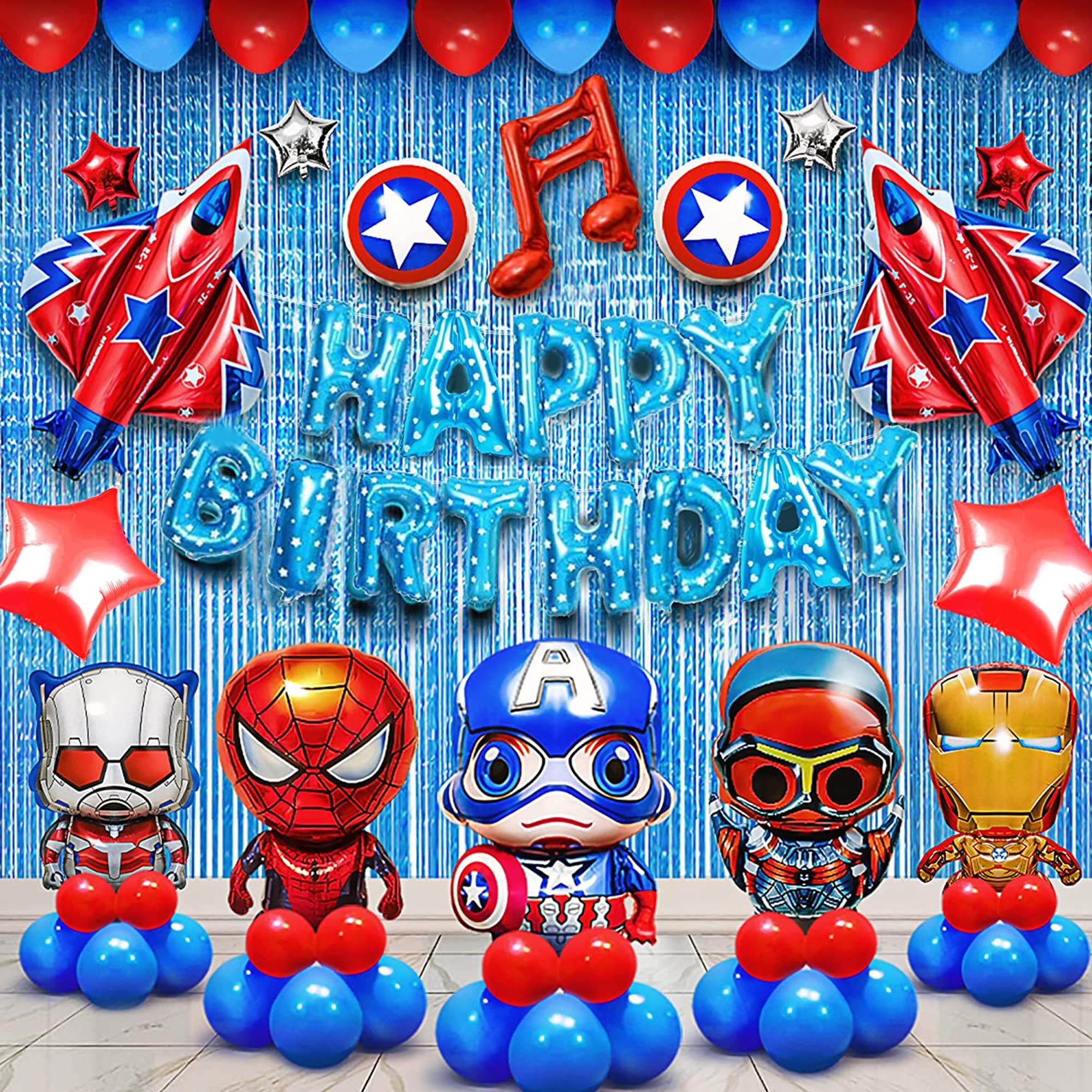 Buy Direct Spech Ltd - 72 Pack Superhero Birthday Party Decorations Set ...