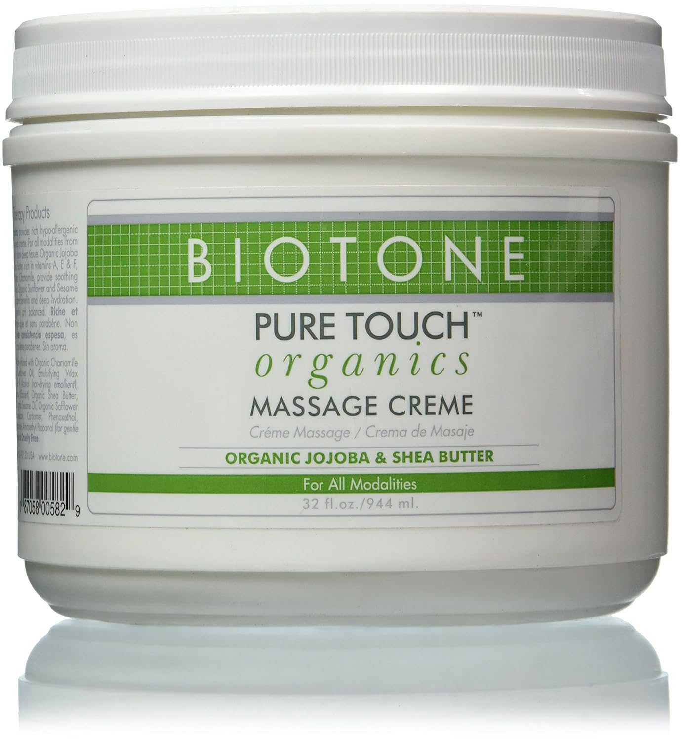 Amazon.com : Biotone Pure Touch Organics Massage Creme, 32 Ounce ...