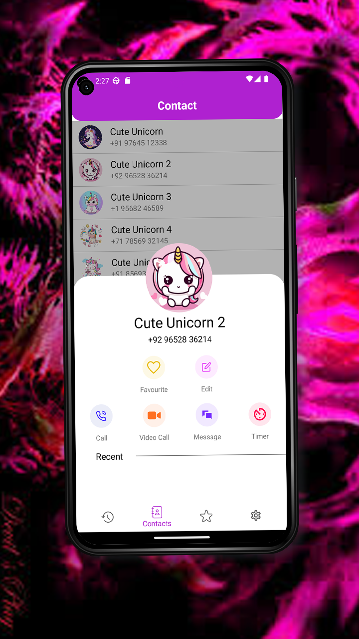 Incoming Video Call From Cute Unicorn Fake Video Voice Call & Texting ...