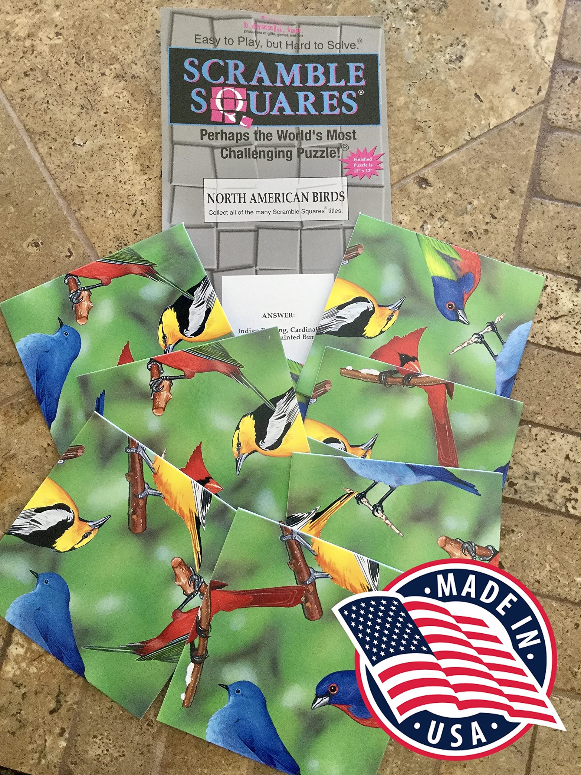 Buy Scramble Squares Birds of North America 9 Piece Challenging Puzzle ...