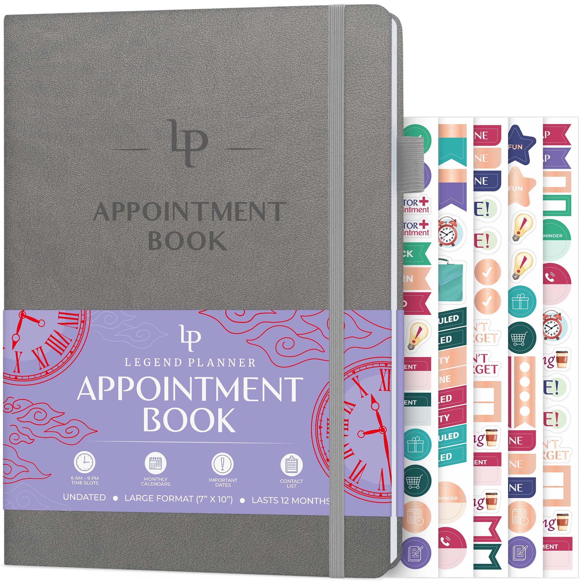 Amazon.com : Legend Appointment Book – Undated Weekly Planner with 6AM ...
