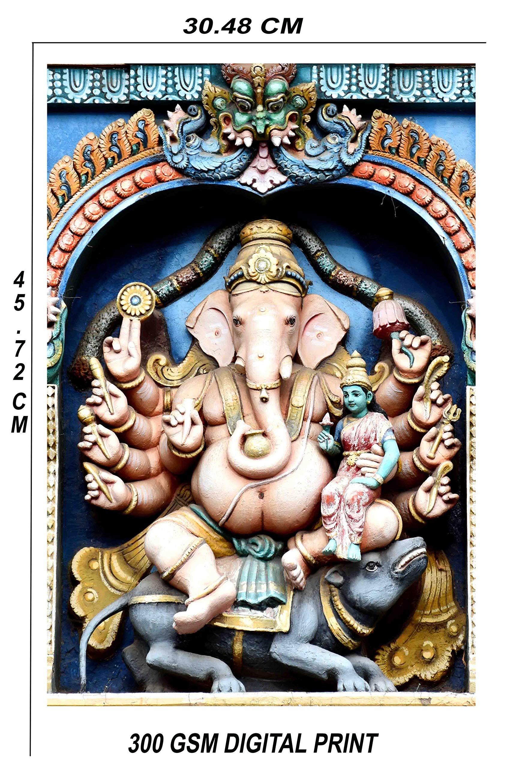 Buy Yellow Alley? Lord Ganesha Ganpati Bappa Poster|Religious Wall ...