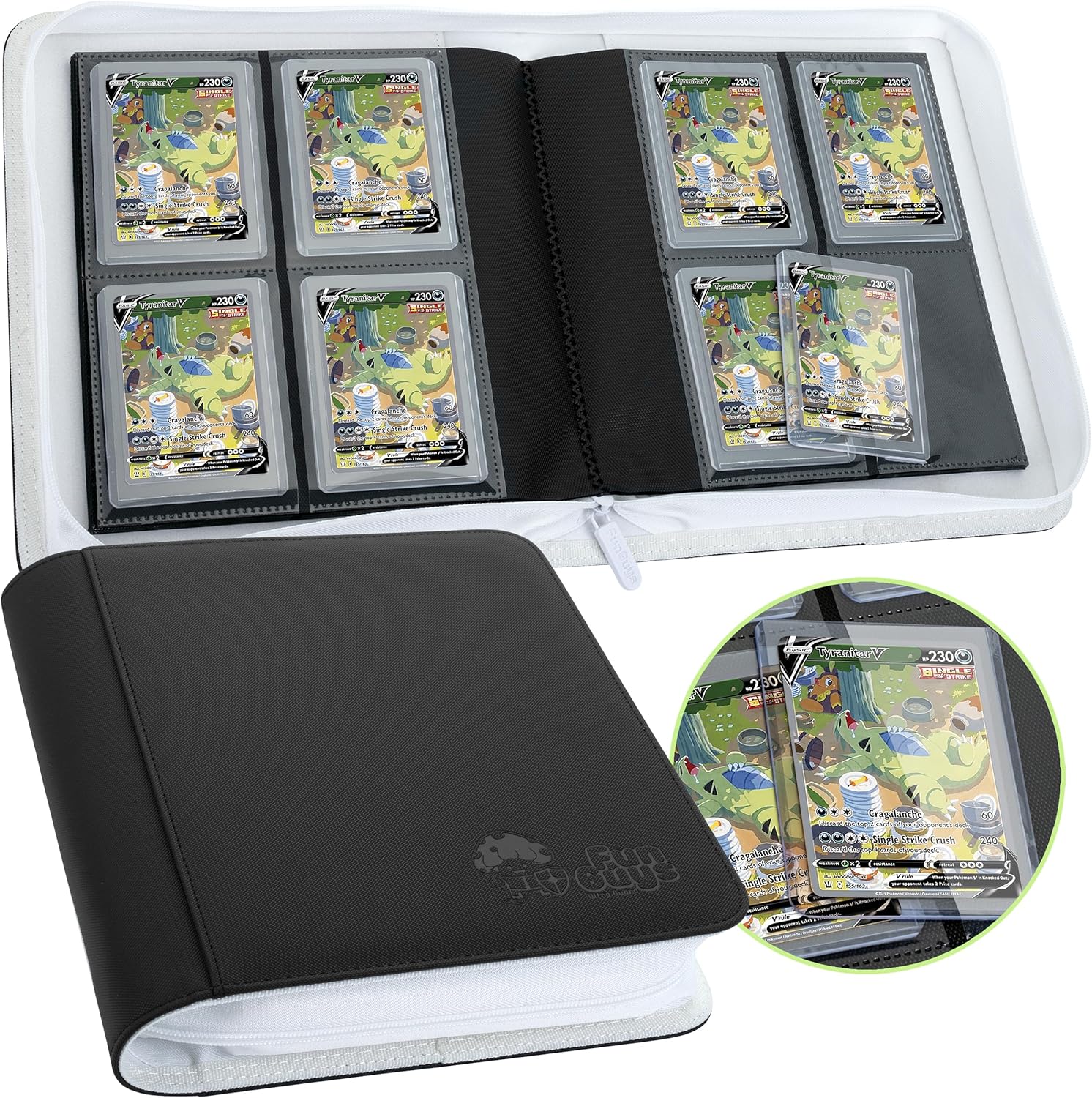 FunGuys Toploader Binder, Trading Card Binder Storage,128 4 Pocket Top ...