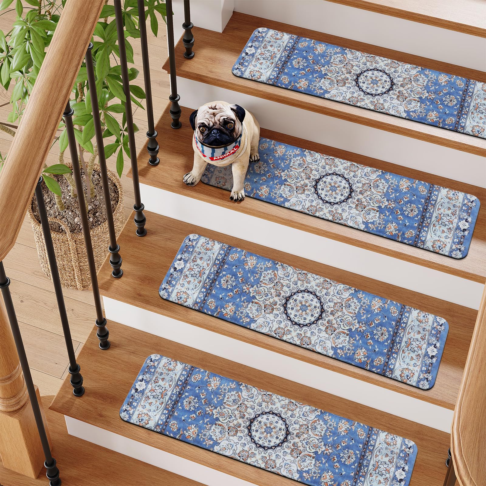 Snapklik.com : Rubber Stair Treads Non Slip, Stair Runners For Wooden ...