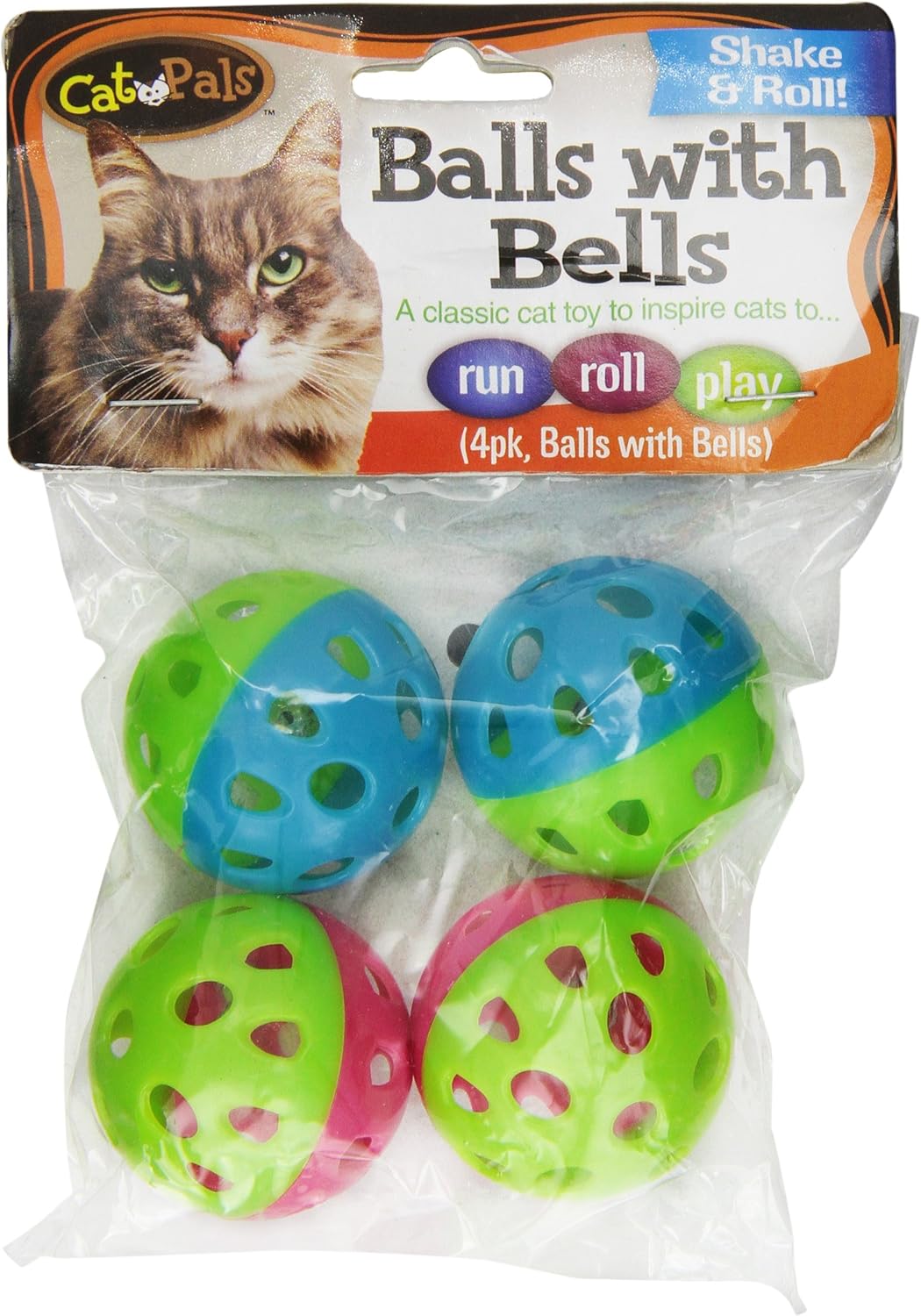 Amazon.com : Bow Wow Cat Ball with Bell, Pack of 4 : Pet Supplies