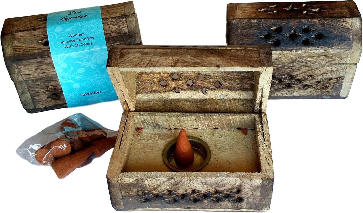 Amazon.com: Relaxus Zen Garden Wooden Incense Boxes with 10 Deluxe ...