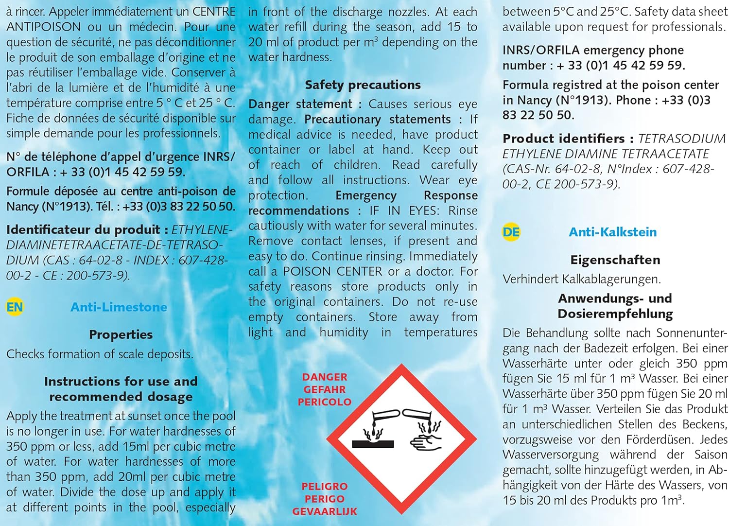 Desjoyaux Pools – Water Softener Treatment – 1L – Scale Prevention ...