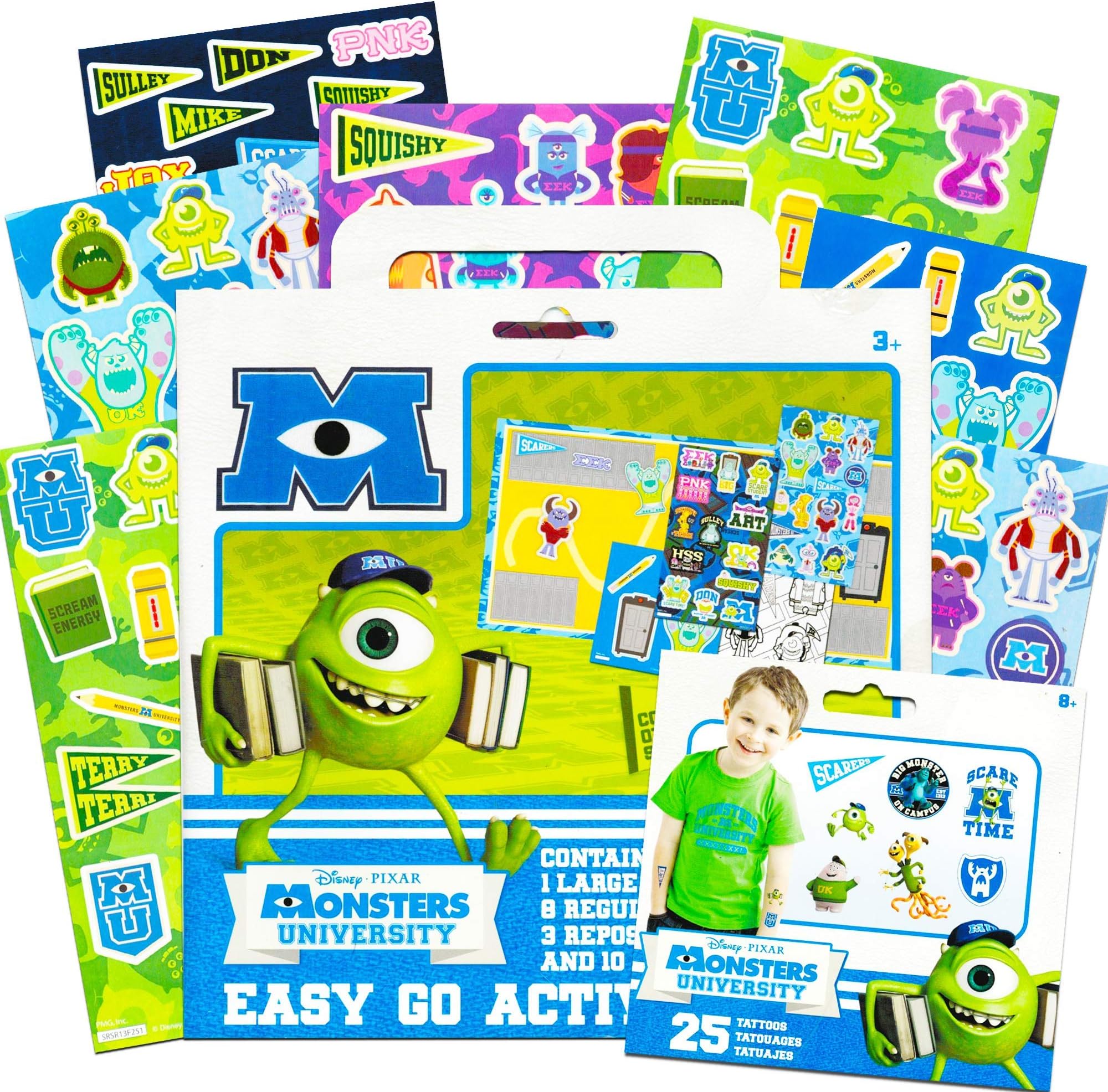 Amazon.com: Monsters Inc Stickers Party Favors Activity Set - 150 ...