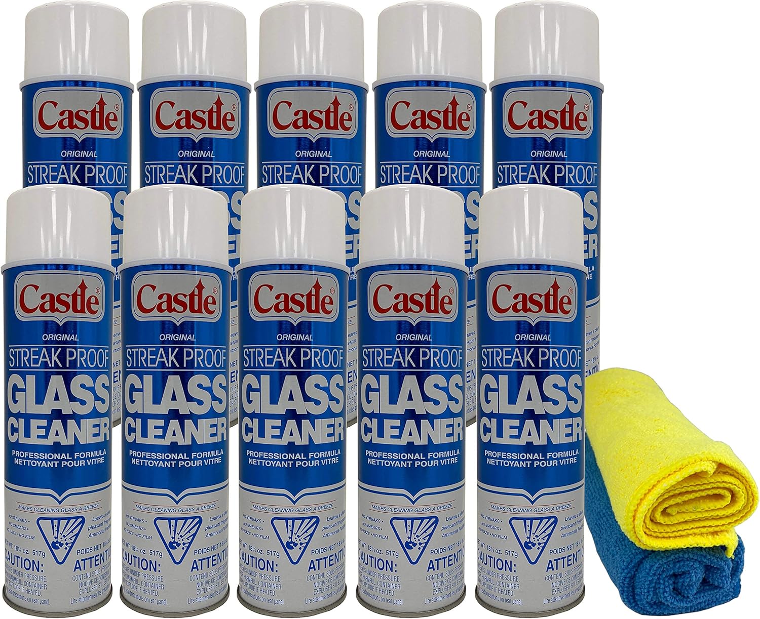 Amazon.com: Castle Glass Cleaner, Original Streak Proof Formula, 2 Free ...