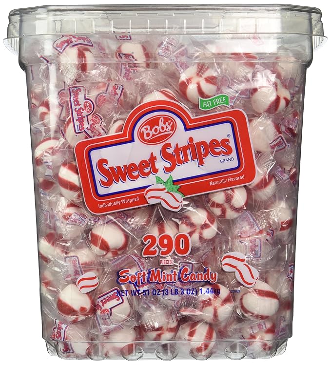Amazon.com : Bobs Sweet Stripes Soft Peppermint Balls (51 Ounce ...