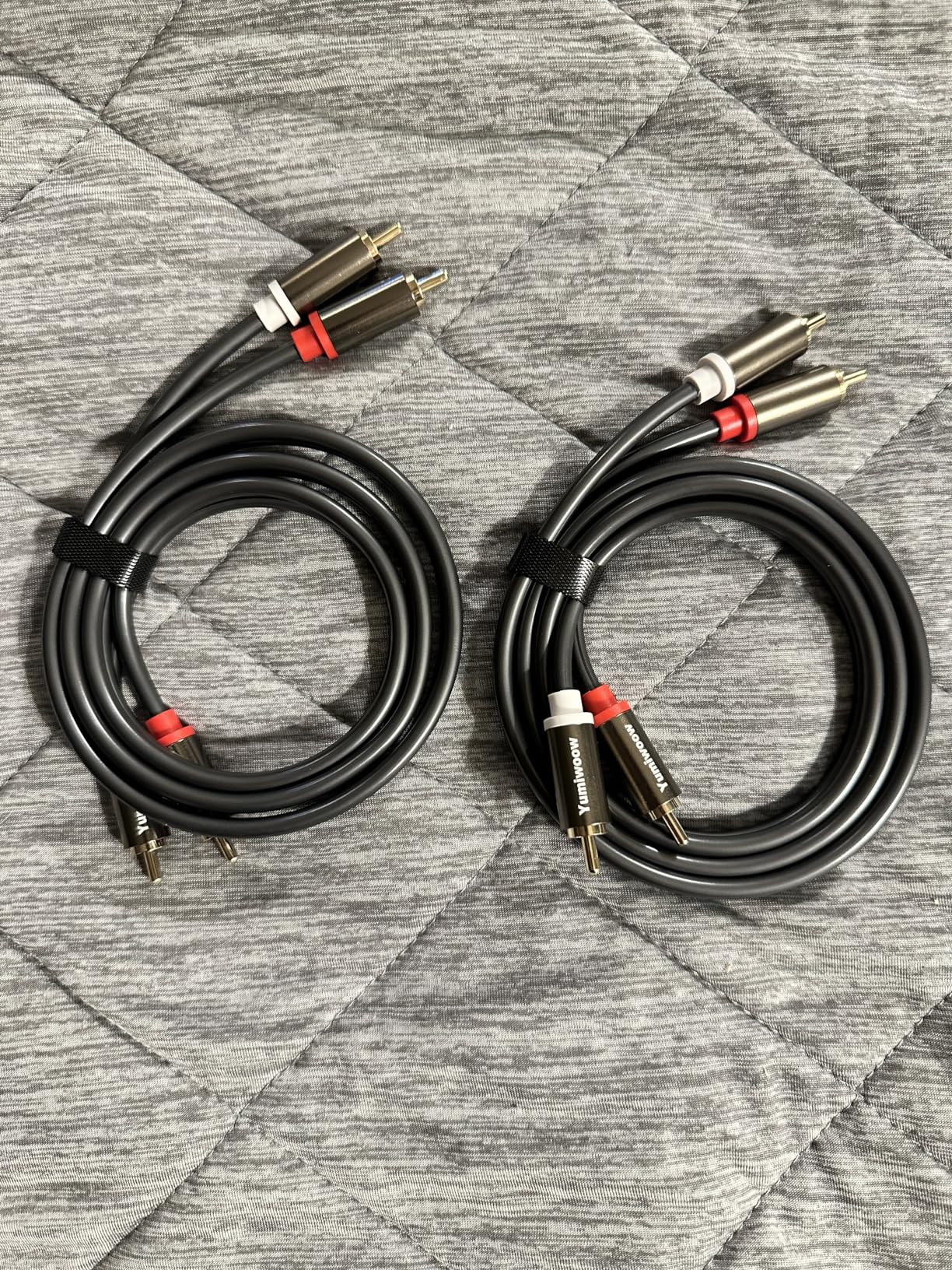 Amazon.com: Yumiwoow RCA Cables 2 Pack[Hi-Fi Sound, PVC Jacket ...