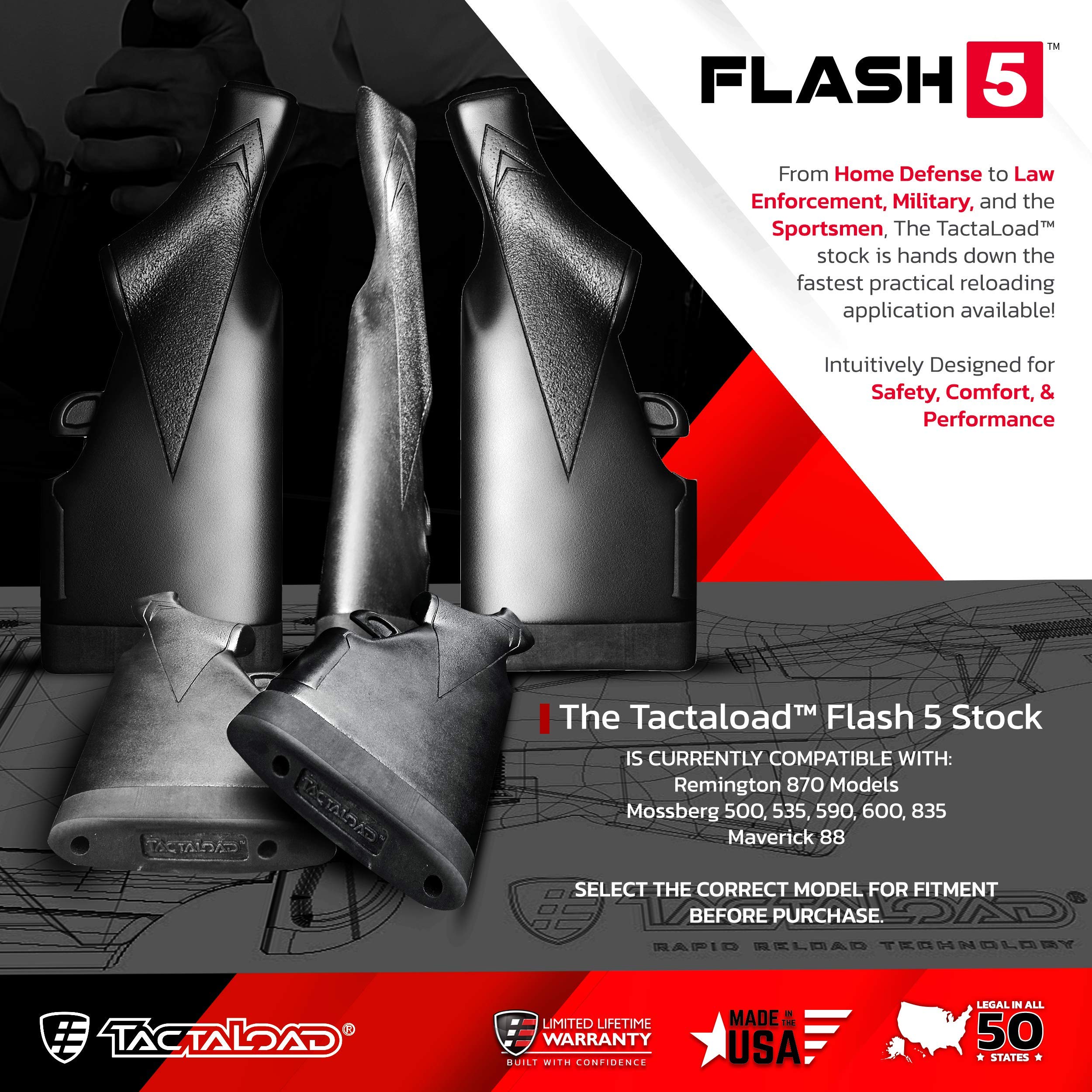 TACTALOAD Flash-5 Stock with...B08P7PRDBM | Encarguelo.com