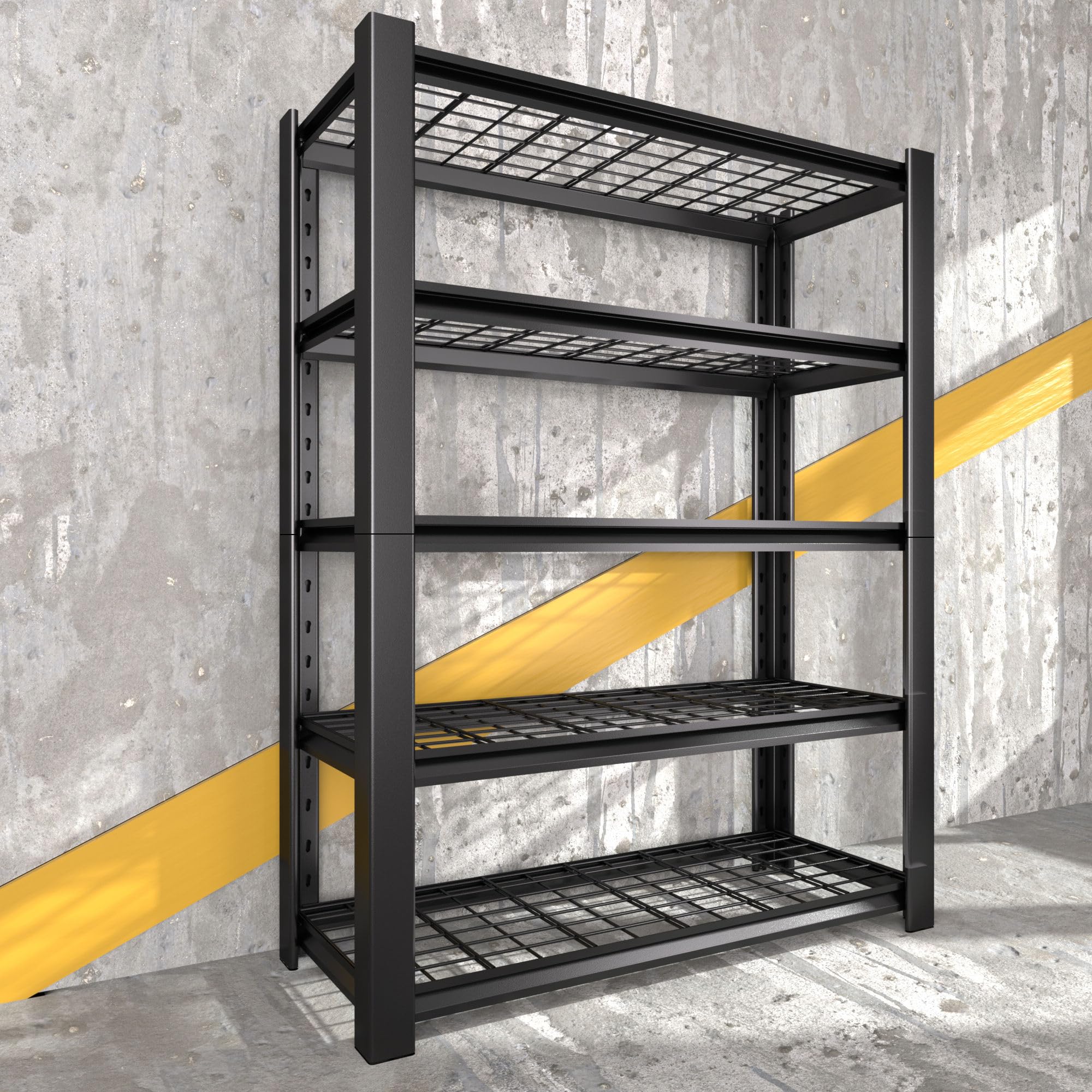 Amazon.com: Heavy Duty Garage Shelving Unit with Wire Grid Shelves, 72 ...