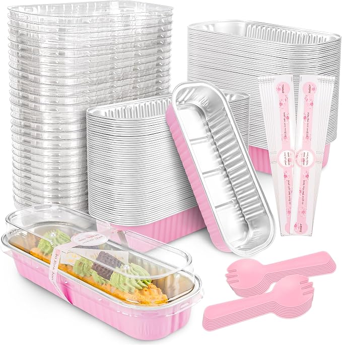 Amazon.com: NPLUX 100 Pack Mini Cake Pans with Lids and Spoons ...