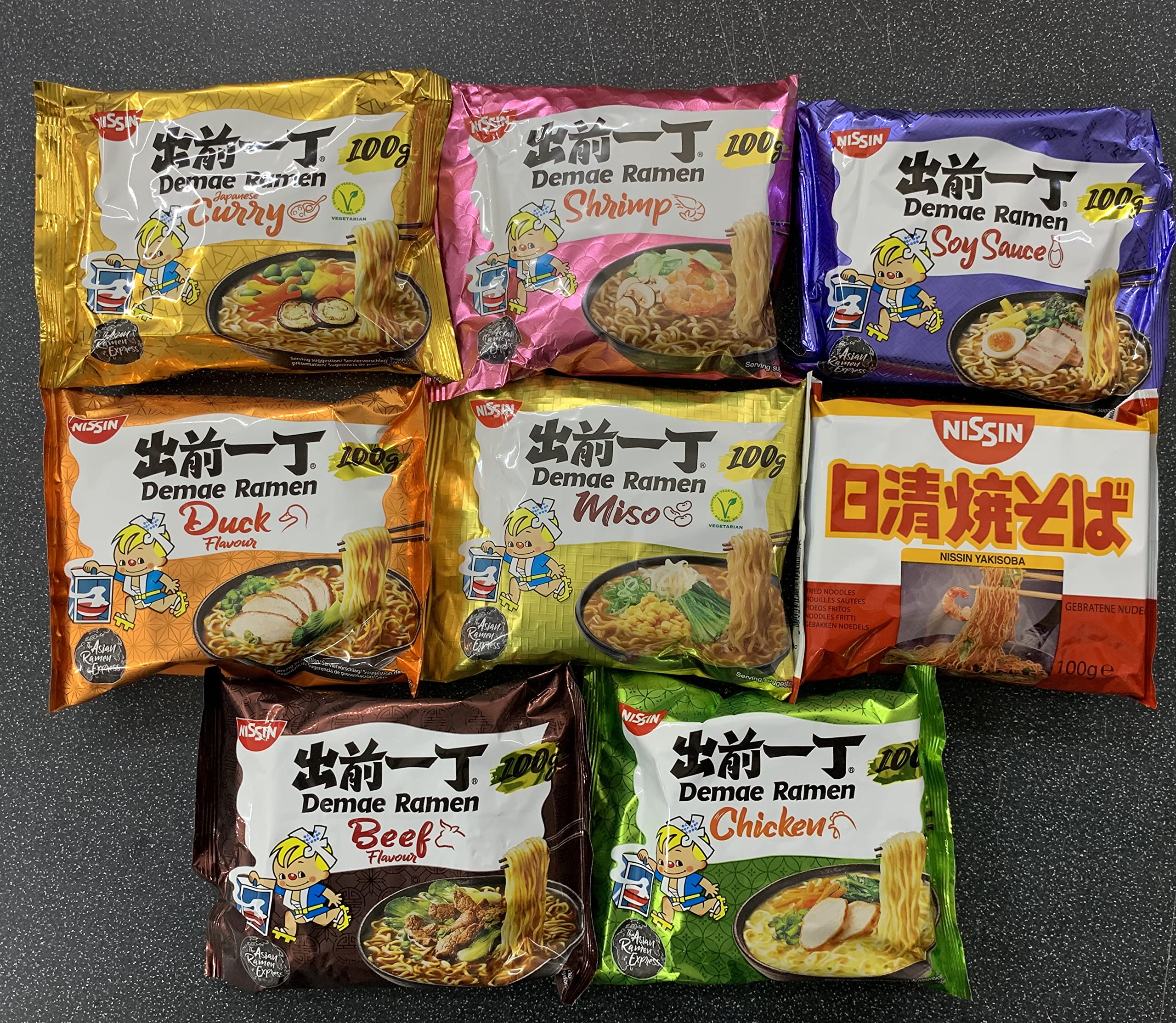 Nissin Demae Instant Noodles Ramen 10 Packs Assorted Flavours 100g ...