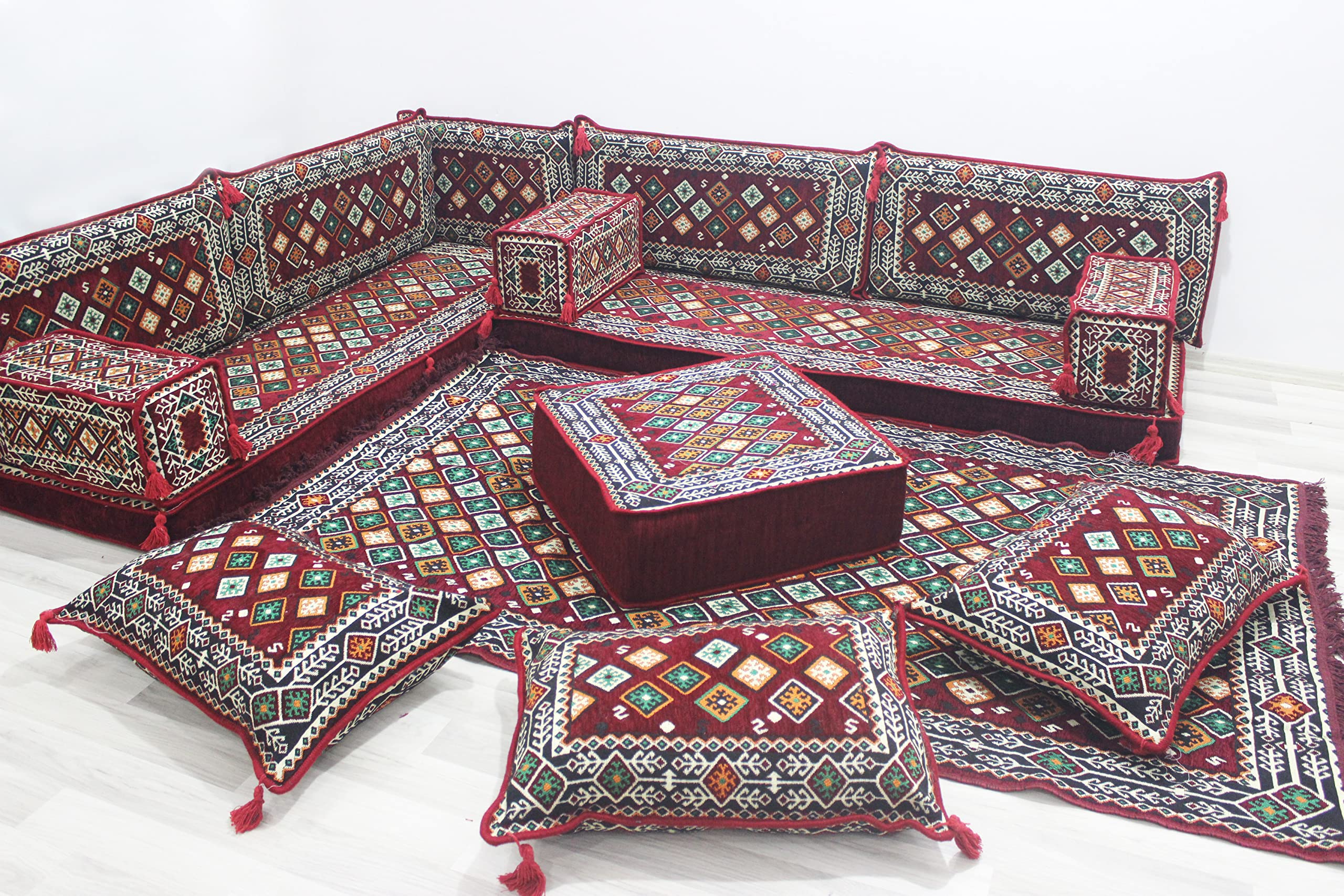 Buy Theatre Sofa Set, Arabic Sofa Set, Floor Pillows, Arabic Seating ...