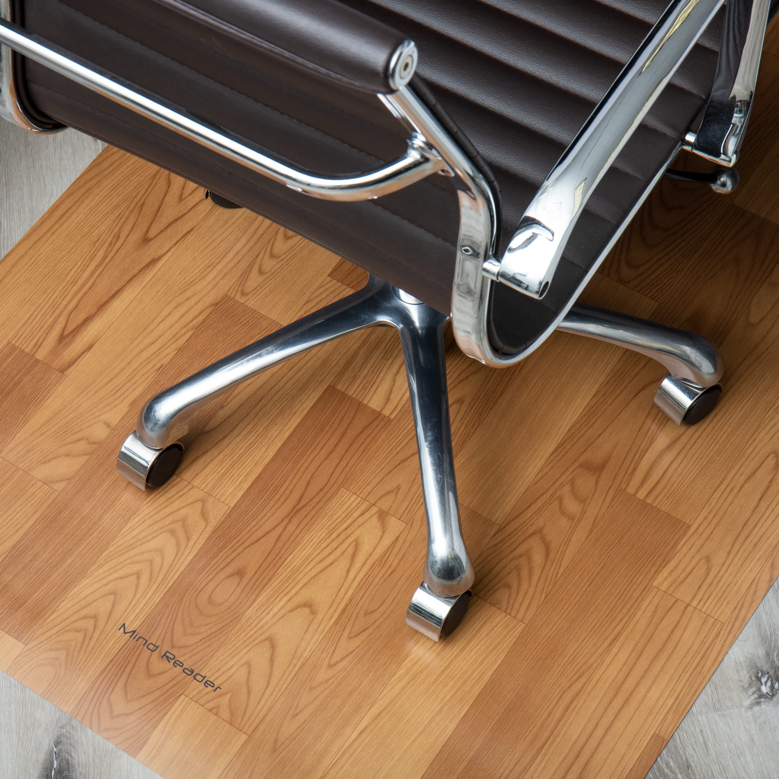 Mind Reader WDOFFCMAT-BRN Office Hardwood, 36" x 48" Inches, Easy Glide ...